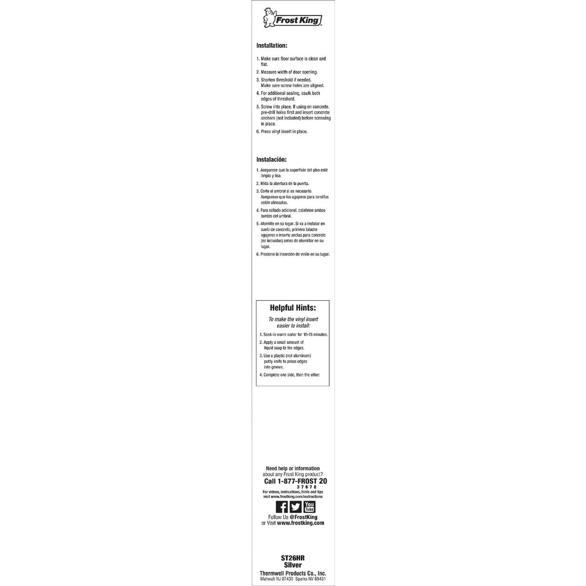 Frost King High 36 In. L x 3 In. W x 1 In. H Silver Threshold | True ...