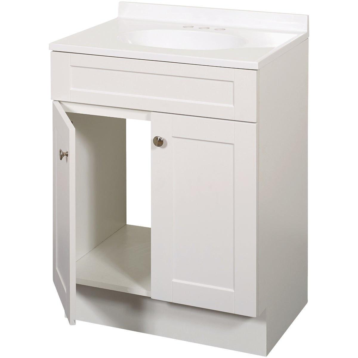Zenith Zenna Home White 24 In. W x 35 In. H x 18 In. D Shaker Vanity ...