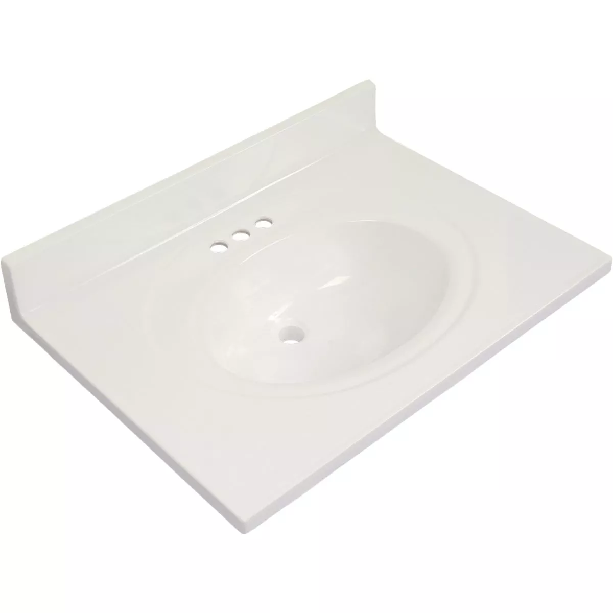 Modular Vanity Tops 31 In. W x 22 In. D Solid White Cultured Marble ...