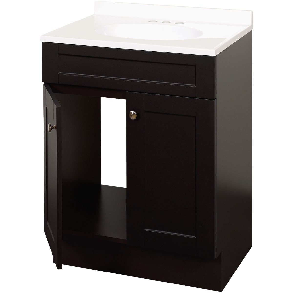 Zenith Zenna Home Espresso 24 In. W x 35 In. H x 18 In. D Shaker Vanity ...