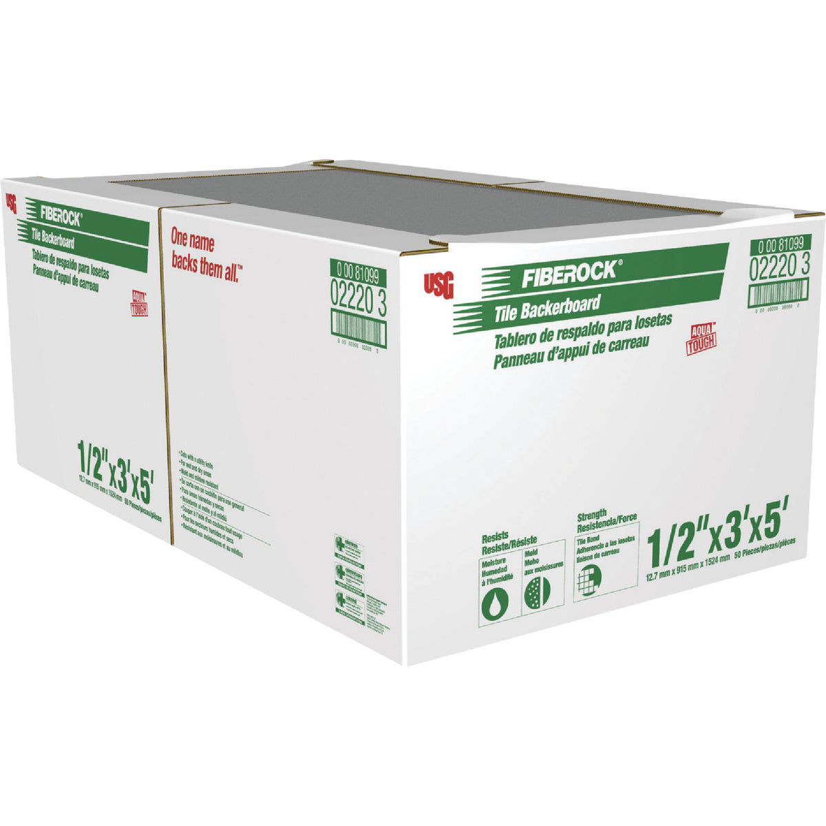 Fiberock Brand 1/2 In. x 60 In. x 36 In. Aqua-Tough Tile Backerboard ...