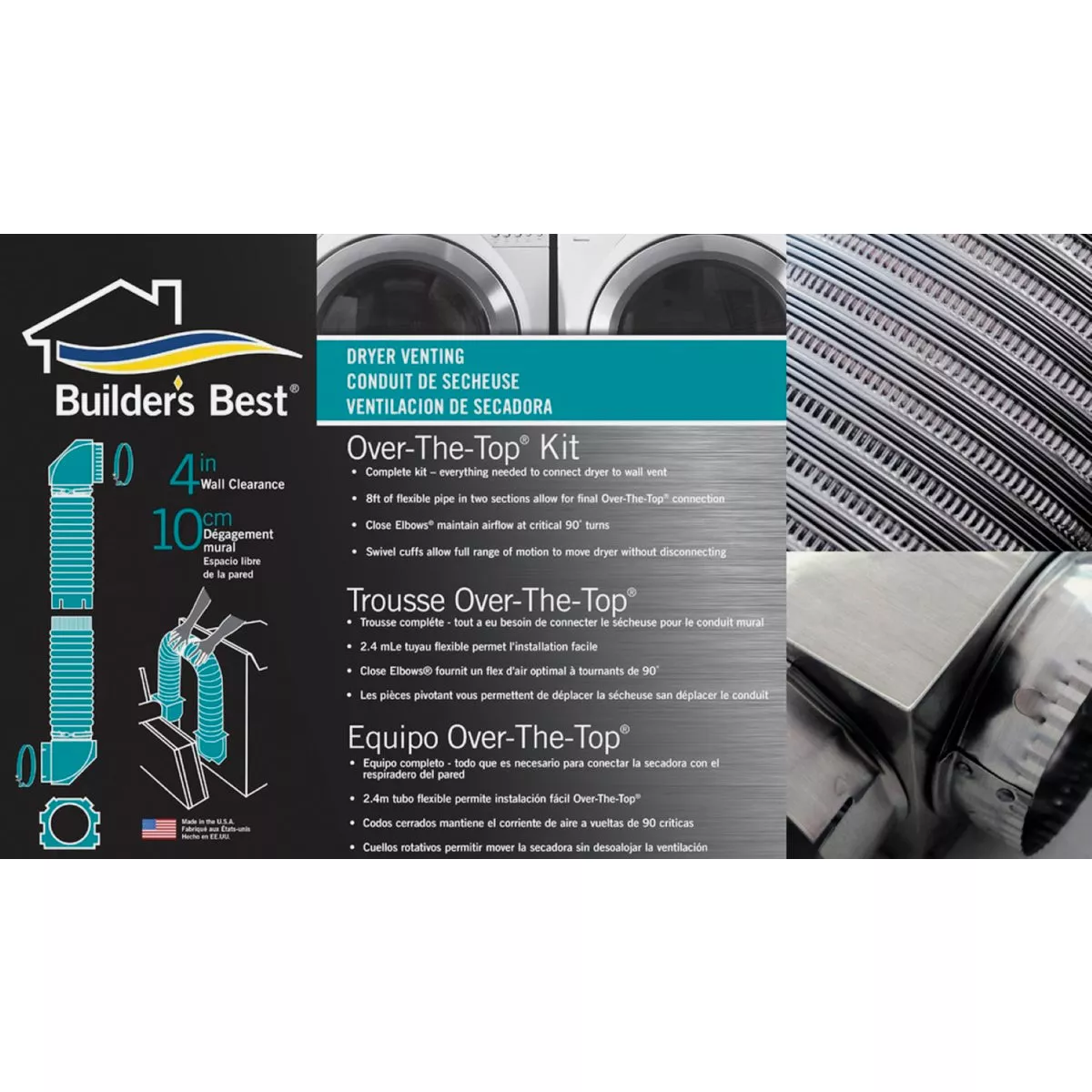Builders Best Flexible Aluminum Dryer Hose Kit (5-Piece) | Do it Best