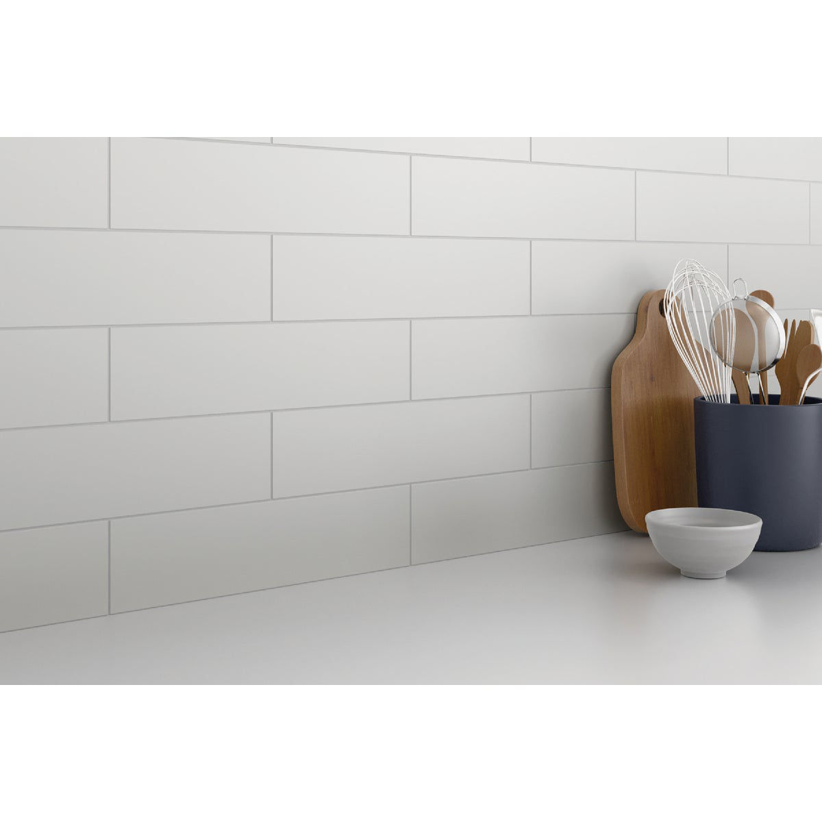 Emser Catch 4 In. x 16 In. Matte Ice Ceramic Wall Tile (10.83 Sq. Ft ...
