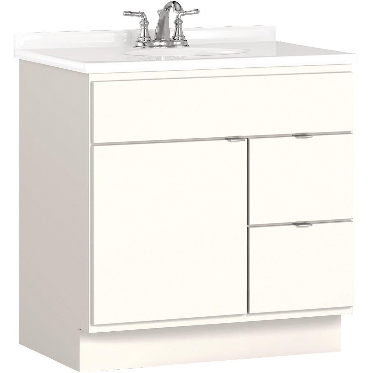 Bertch Riverside 30 In. W x 34-1/2 In. H x 21 In. D White Vanity Base ...