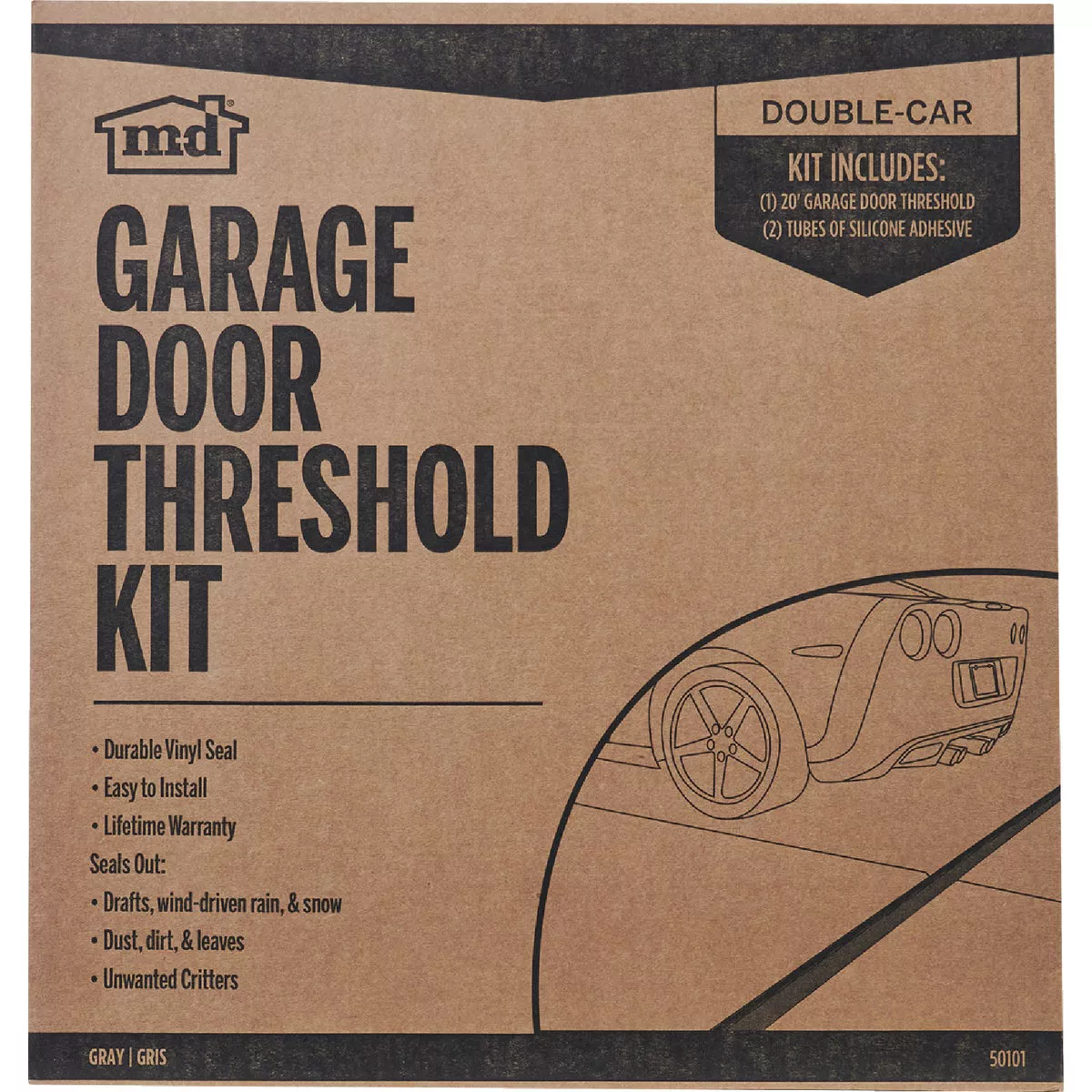 M-D Building Products 20 Ft. Gray Vinyl Garage Door Threshold Kit | Do ...