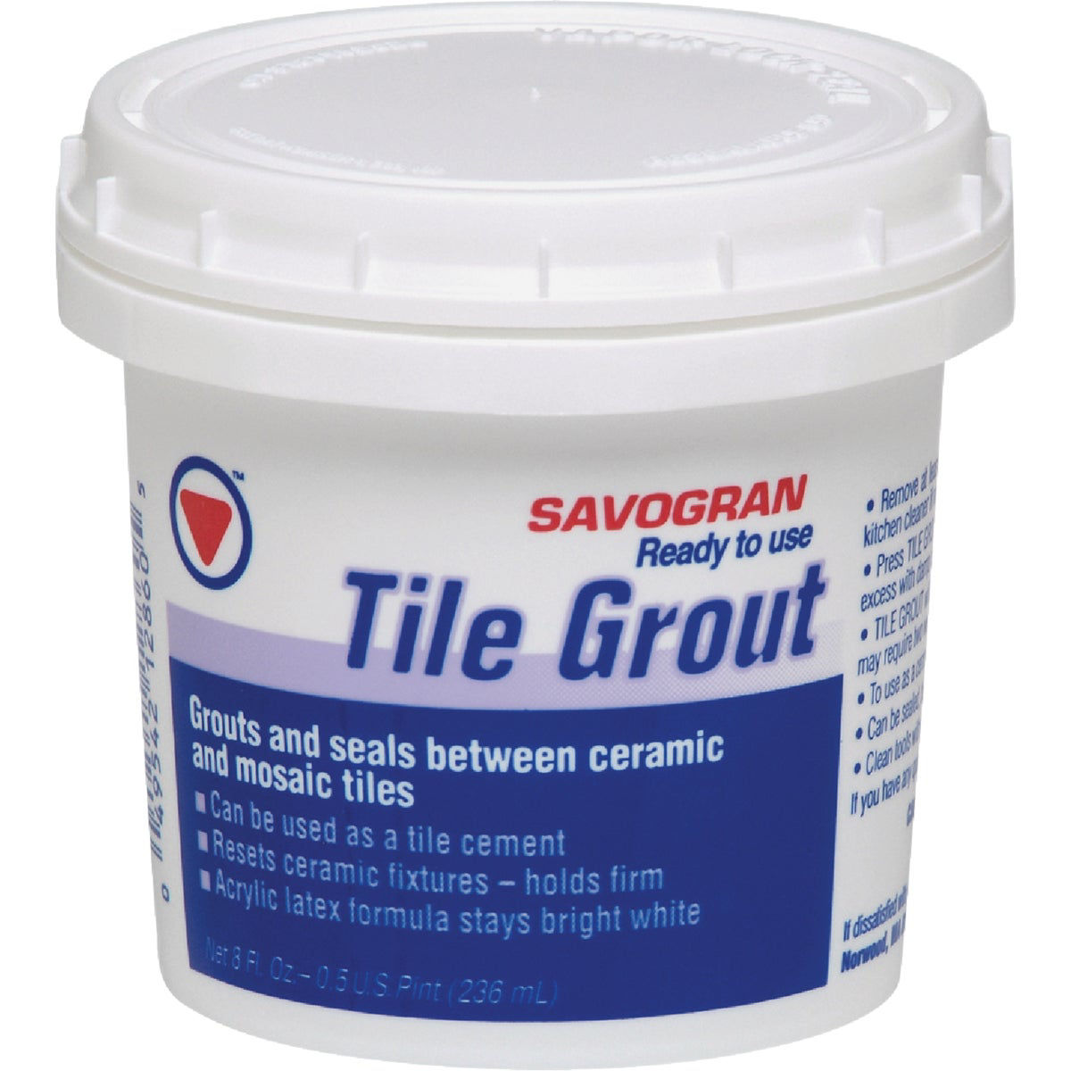 Savogran 1/2 Pint Bright White Pre-Mixed Tile Grout | Do it Best