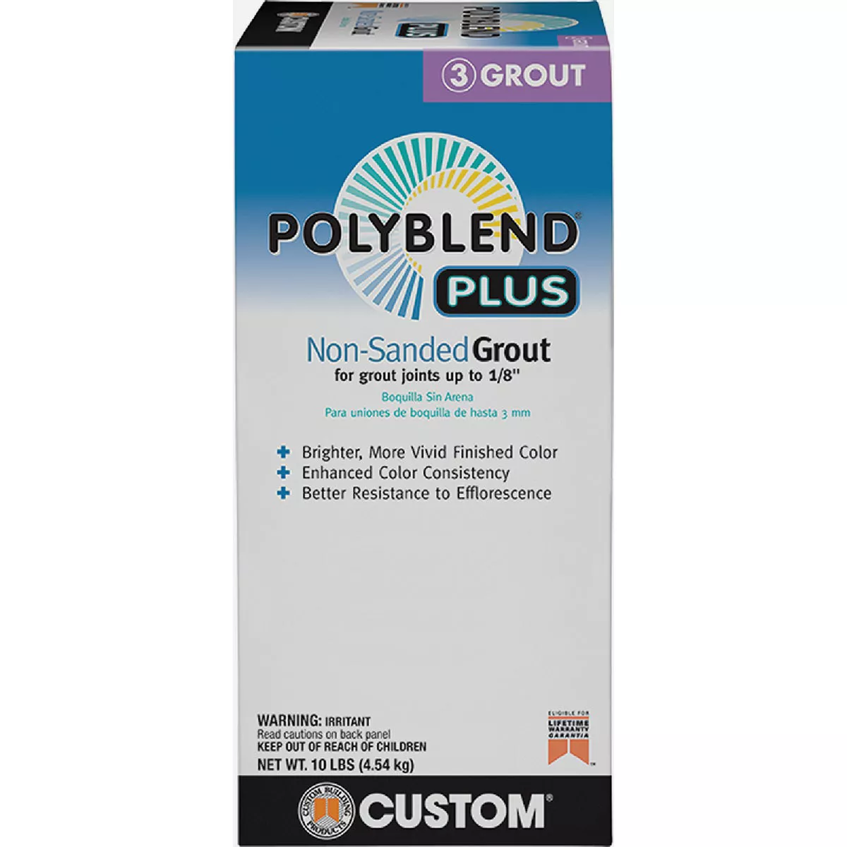Custom Building Products PolyBlend PLUS 10 Lb. Arctic White Non-Sanded ...