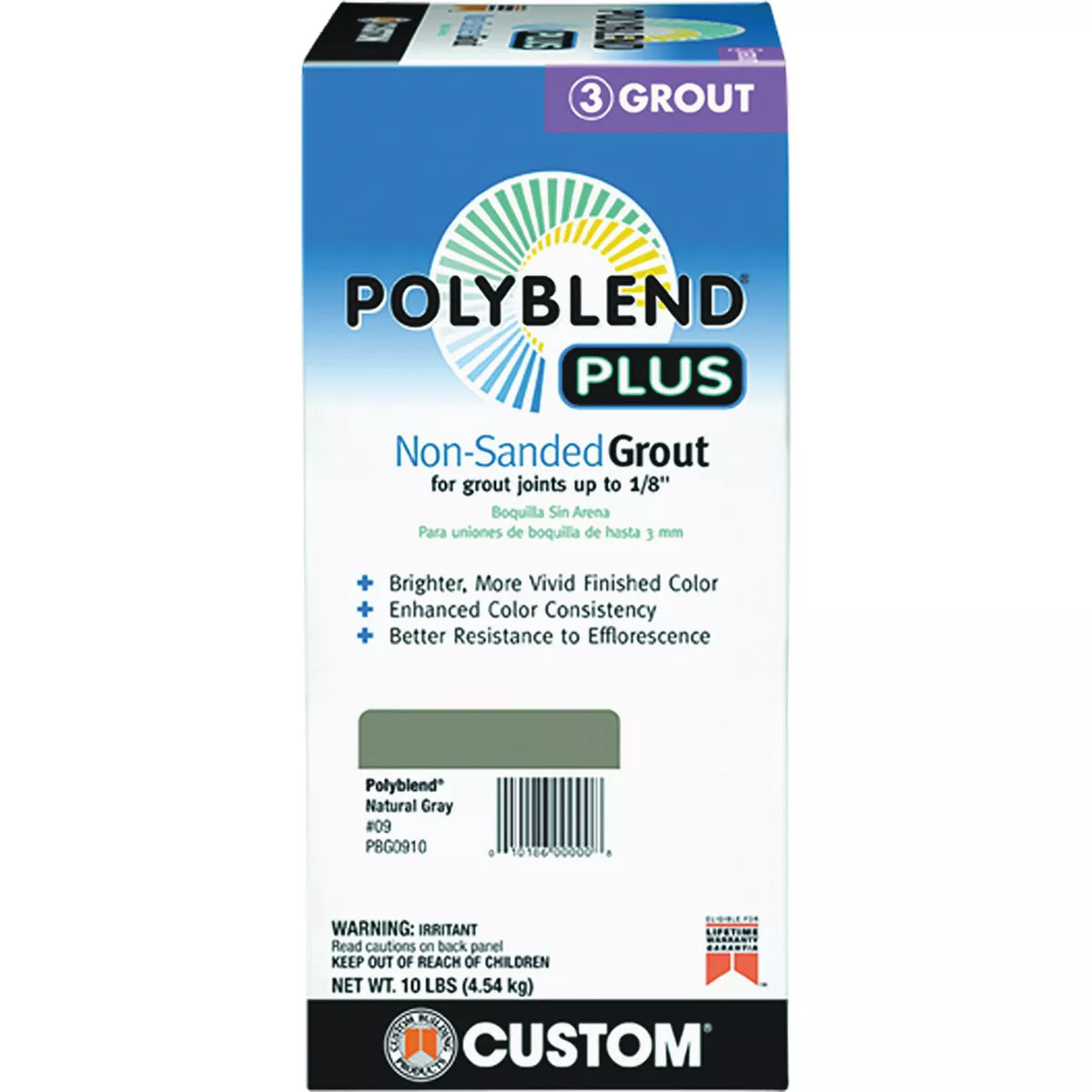 Custom Building Products PolyBlend PLUS 10 Lb. Bright White Non-Sanded ...