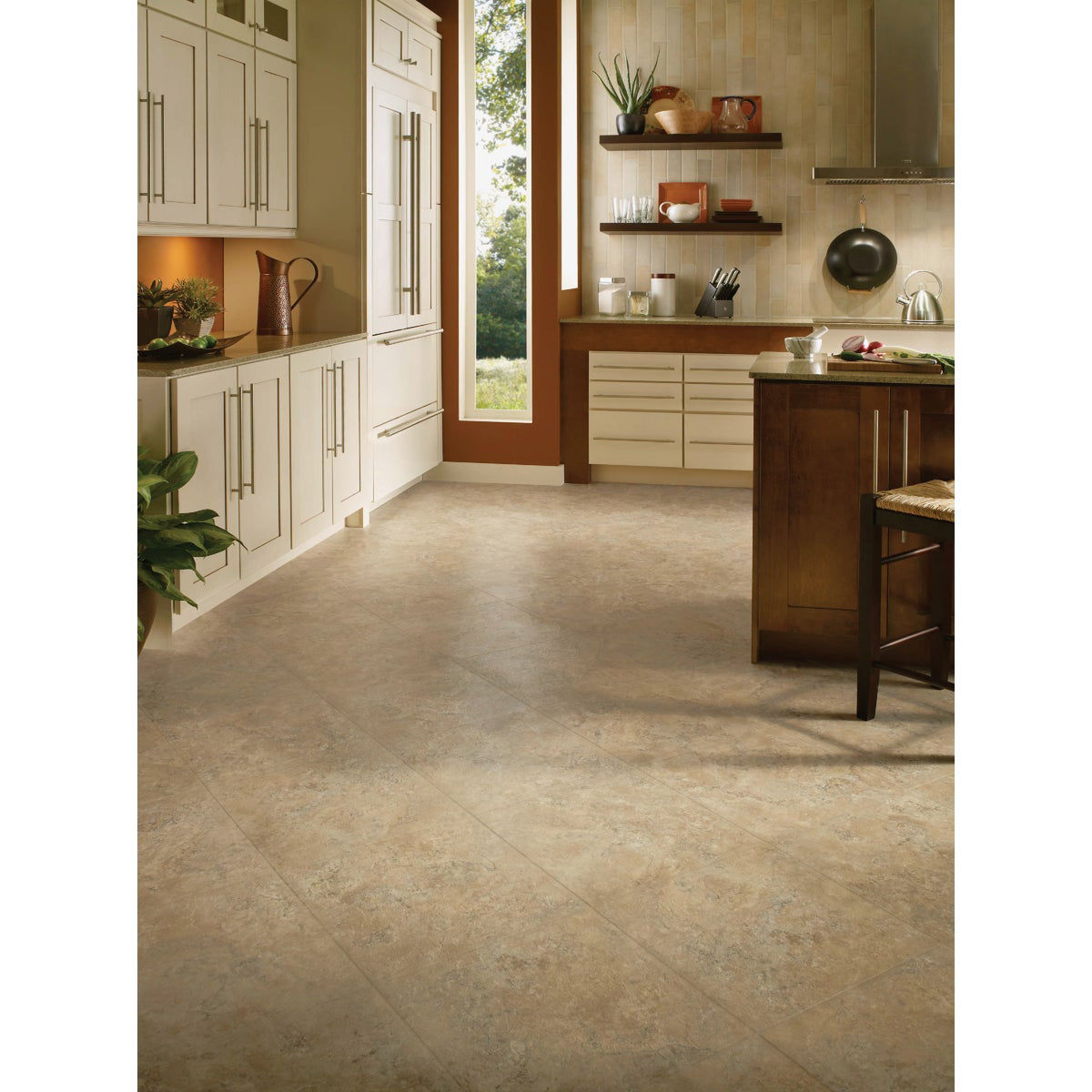 Home Impressions Sand Scape 12 In. x 12 In. Textured Vinyl Floor Tile ...