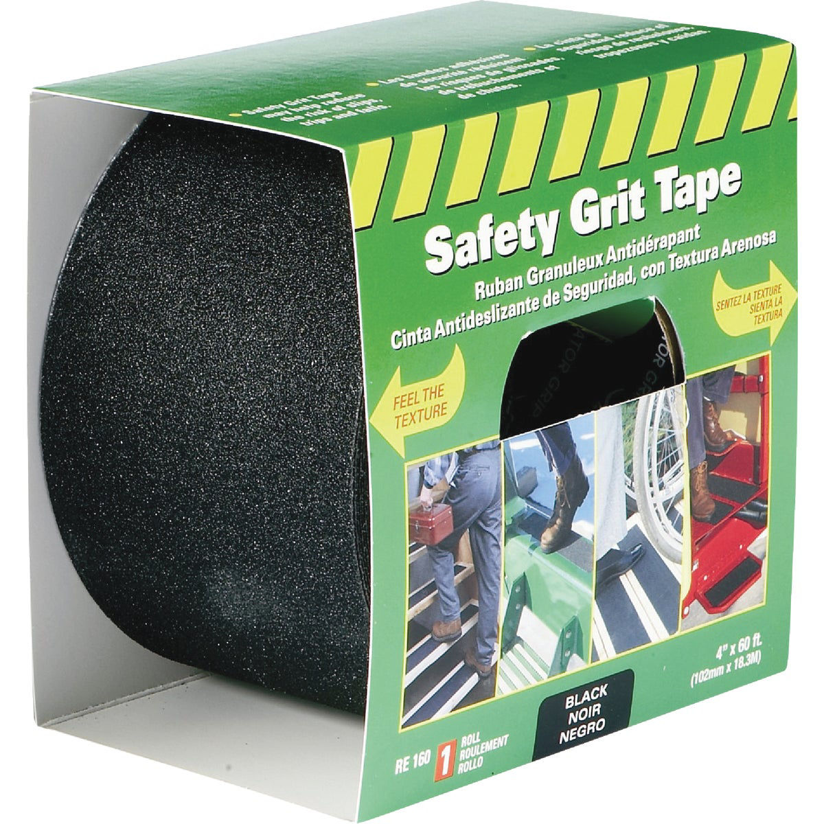 LIFESAFE 4 In.x 60 Ft. Black Anti-Slip Walk Safety Tape | Do it Best