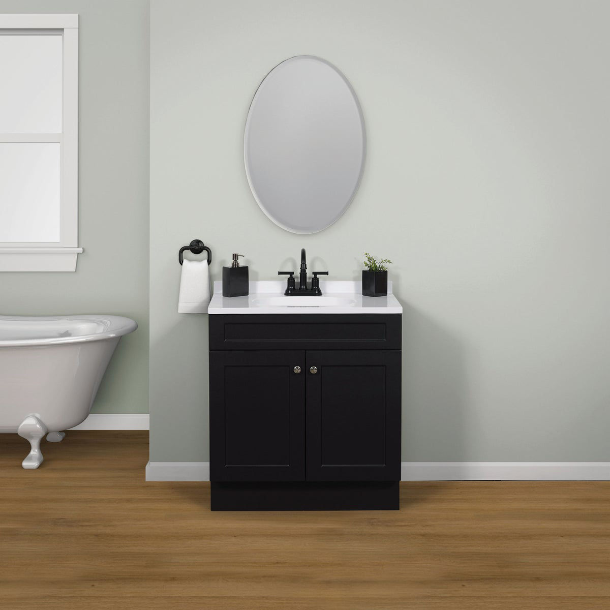 Zenith Zenna Home Espresso 30 In. W x 35 In. H x 18 In. D Shaker Vanity ...