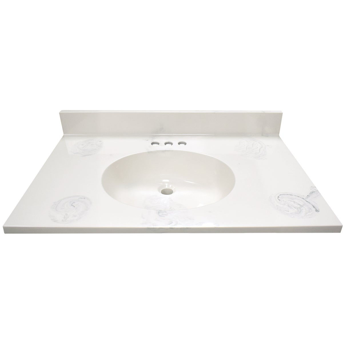 Modular Vanity Tops 31 In. W x 22 In. D Marbled Dove Gray Cultured ...