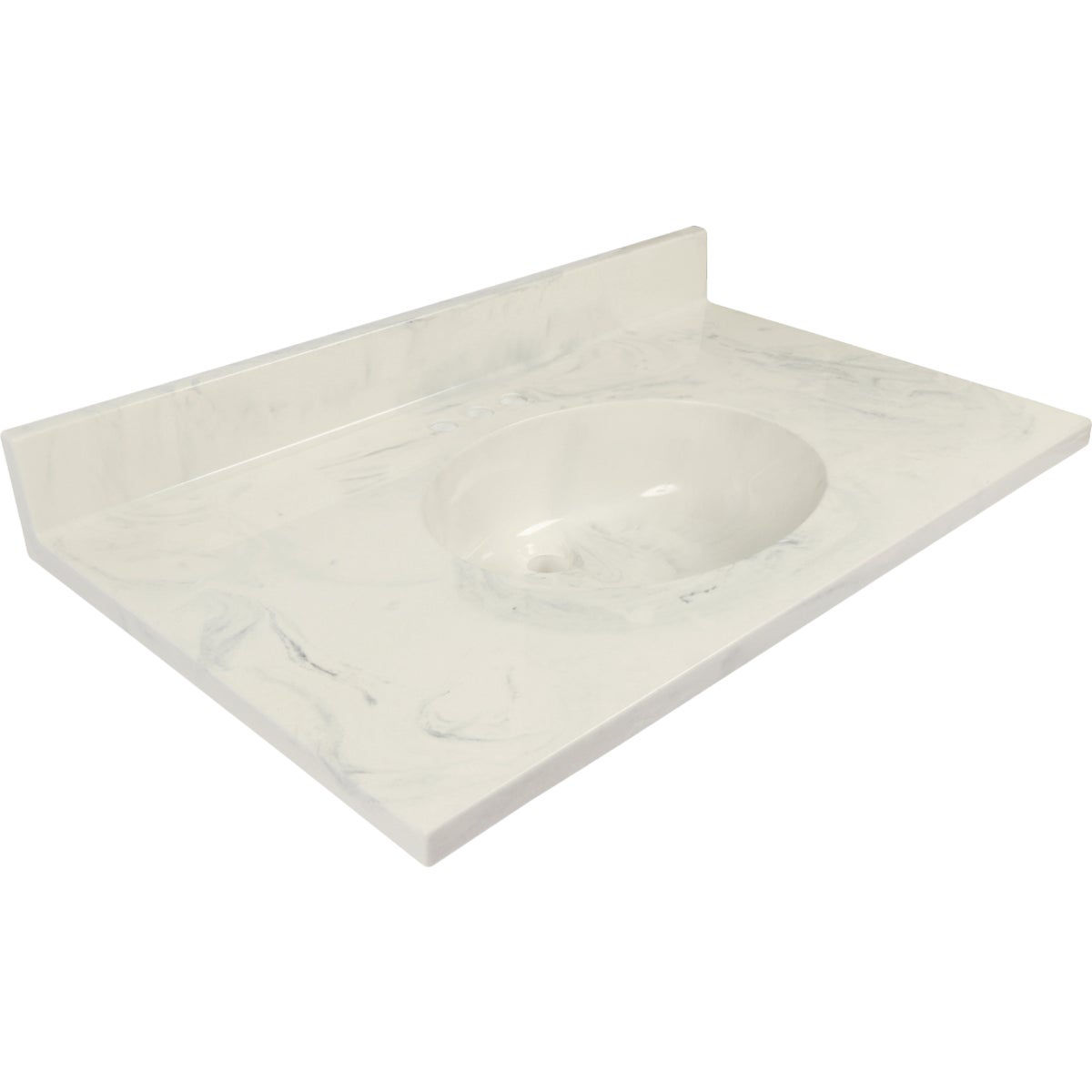 Modular Vanity Tops 37 In. W x 22 In. D Marbled Dove Gray Cultured ...