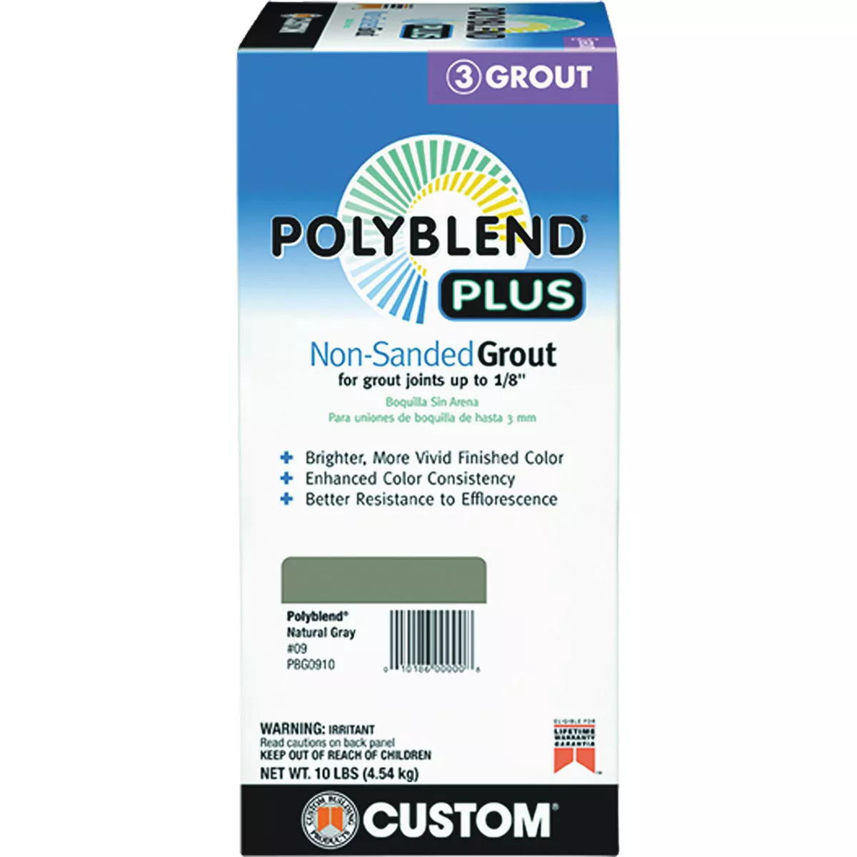 Custom Building Products PolyBlend PLUS 10 Lb. Natural Gray Non-Sanded ...
