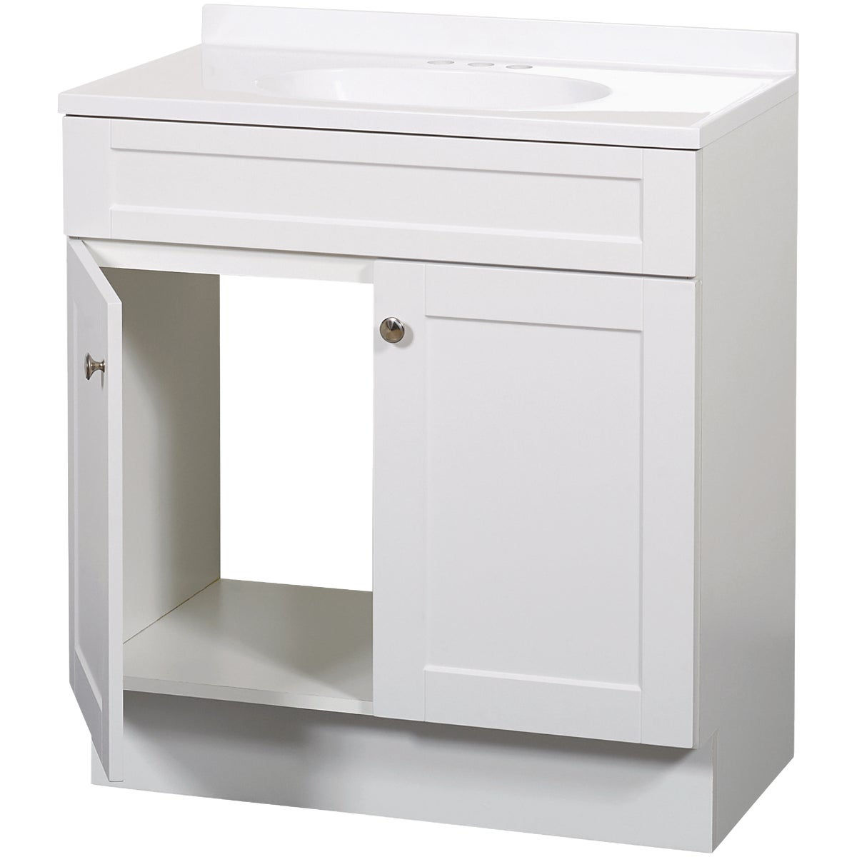 Zenith Zenna Home White 36 In. W x 35 In. H x 18 In. D Shaker Vanity ...