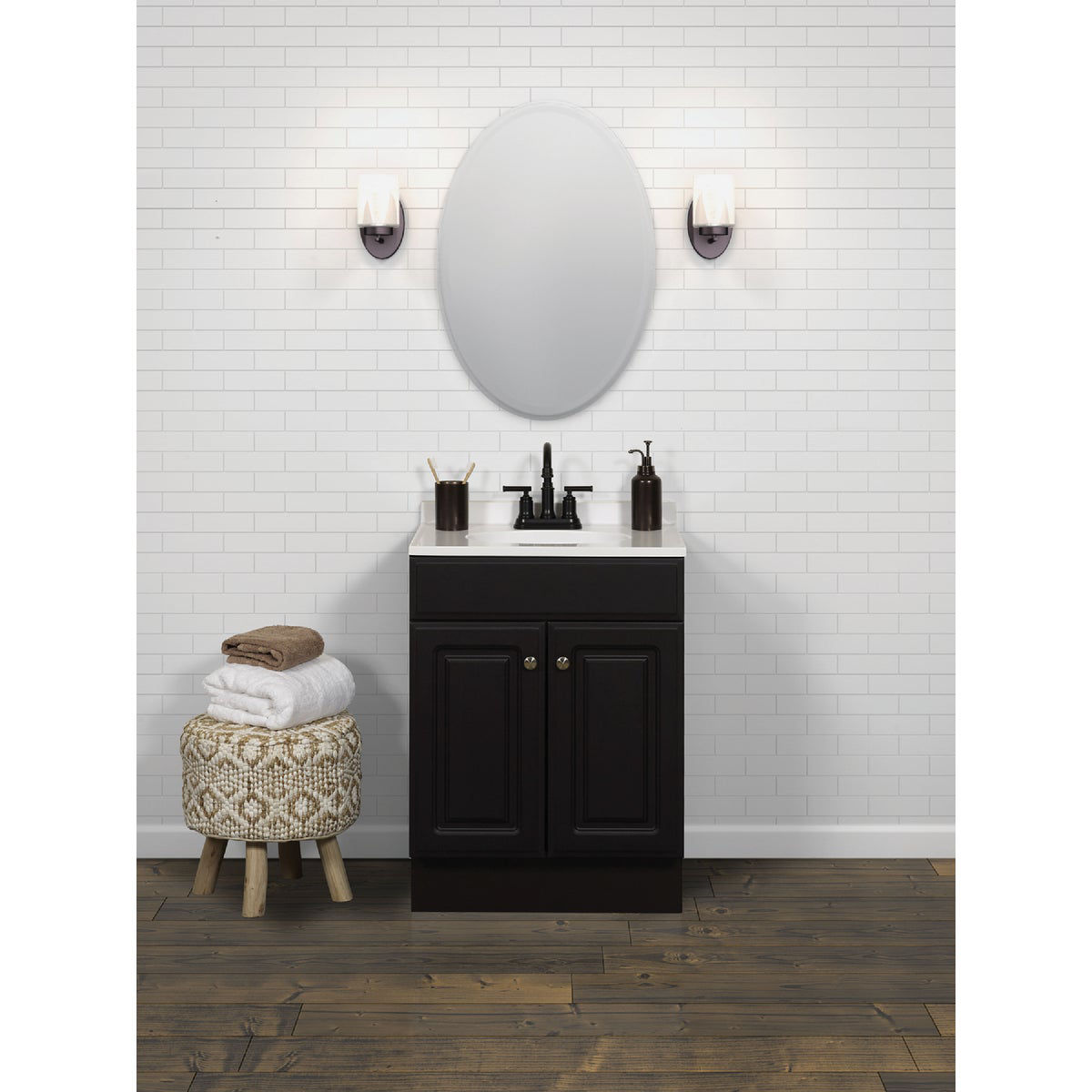 Zenith Zenna Home Espresso 24 In. W x 35 In. H x 18 In. D Vanity with ...