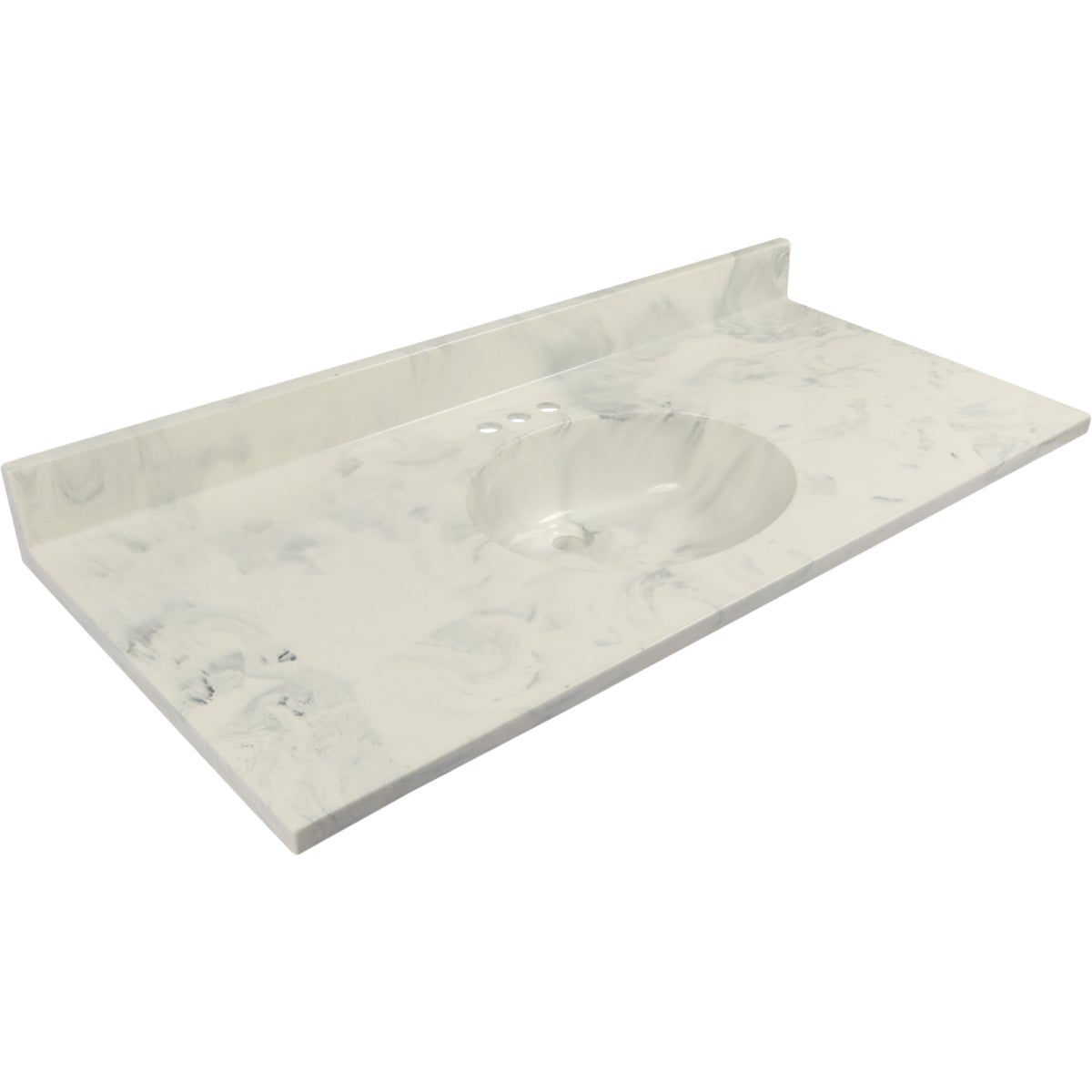 Modular Vanity Tops 49 In. W x 22 In. D Marbled Dove Gray Cultured ...