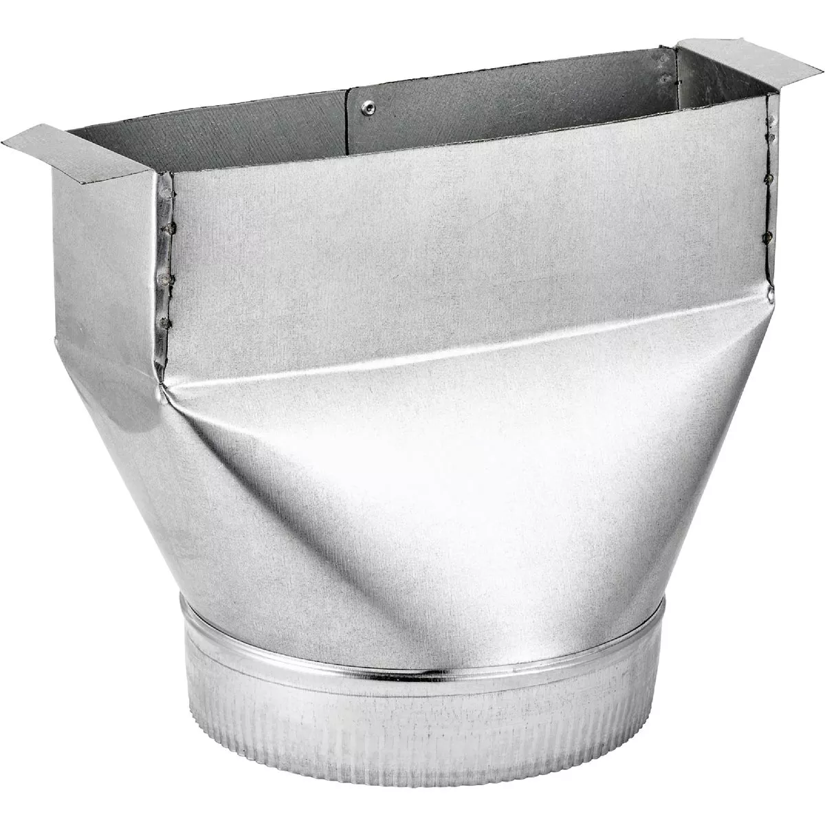 Lambro 3-1/4 In. x 10 In. to 6 In. Round Galvanized Steel Straight ...