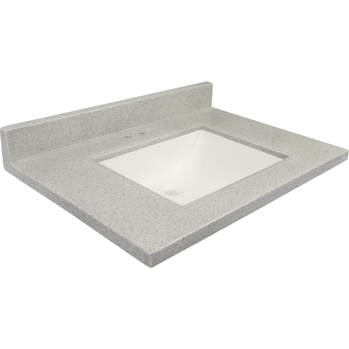 Modular Vanity Tops 31 In. W x 22 In. D Pewter Cultured Marble Vanity ...