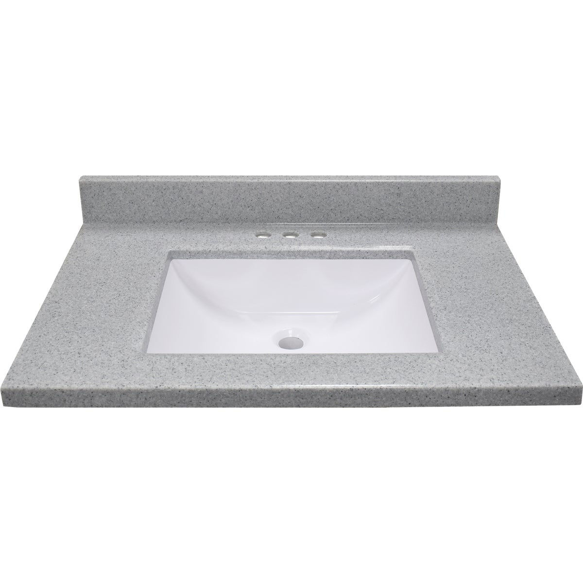 Modular Vanity Tops 31 In. W x 22 In. D Pewter Cultured Marble Vanity ...