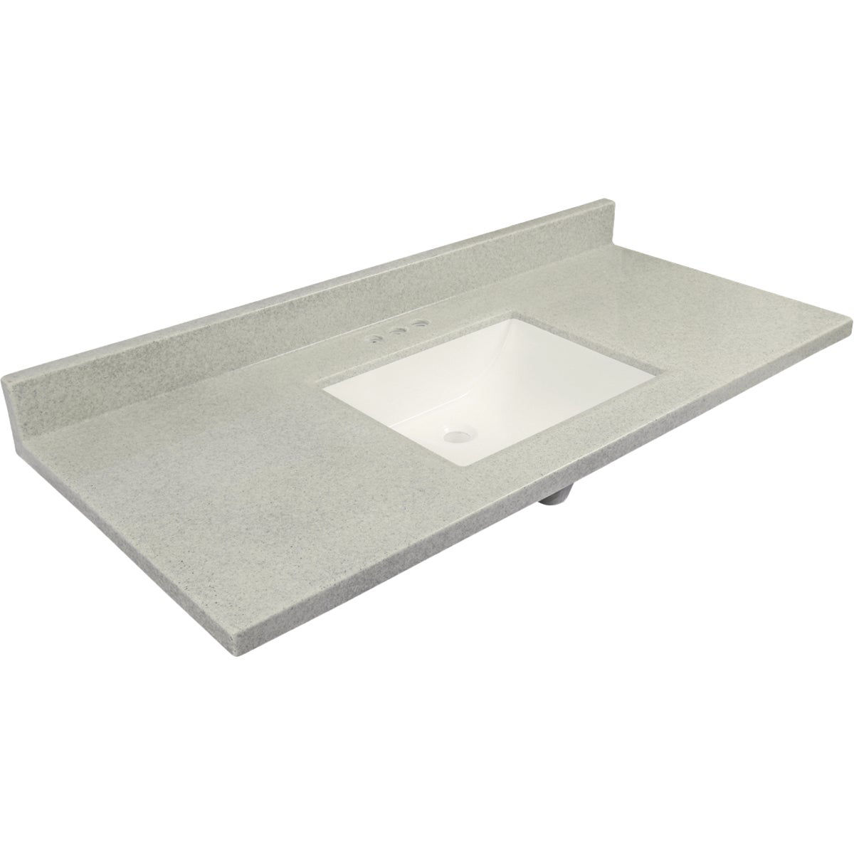 Modular Vanity Tops 49 In. W x 22 In. D Pewter Cultured Marble Vanity ...