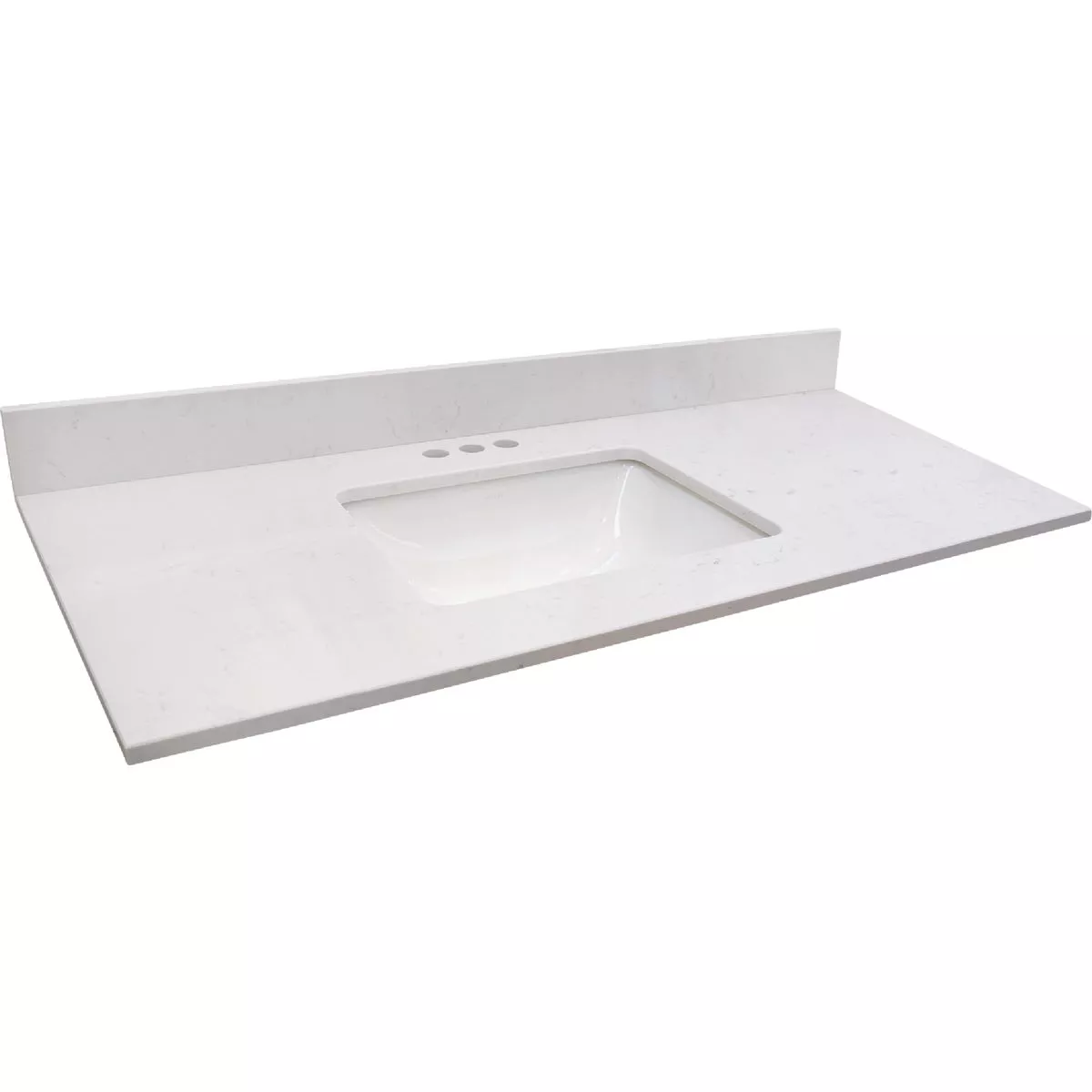 Bertch Oasis 49 In. x 22.5 In. Jasmine White Veined Quartz Vanity Top ...