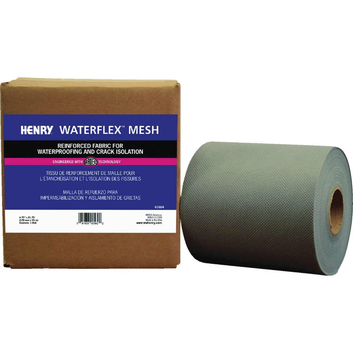 Henry WATERFLEX 4.75 In. x 81.75 Ft. Waterproofing and Crack Isolation ...