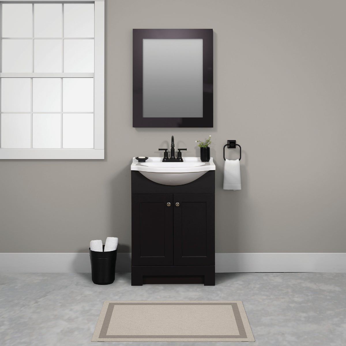 Zenith Zenna Home Espresso 24 In. W x 35 In. H x 18 In. D Euro Vanity ...
