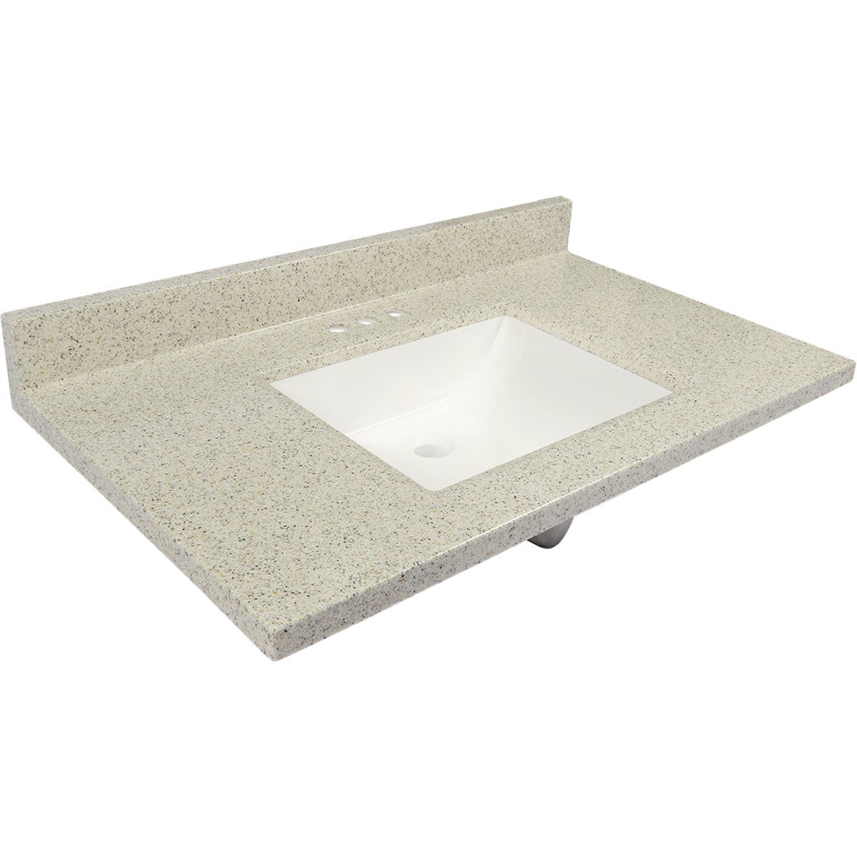 Modular Vanity Tops 37 In. W x 22 In. D Dune Cultured Marble Vanity Top ...