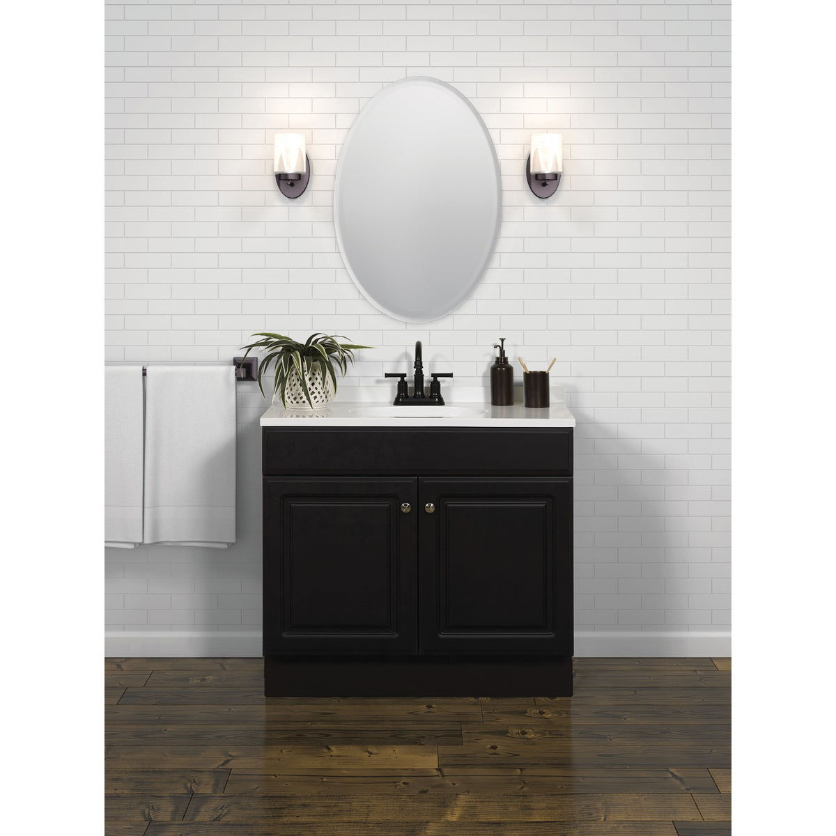 Zenith Zenna Home Espresso 36 In. W x 35 In. H x 18 In. D Vanity with ...