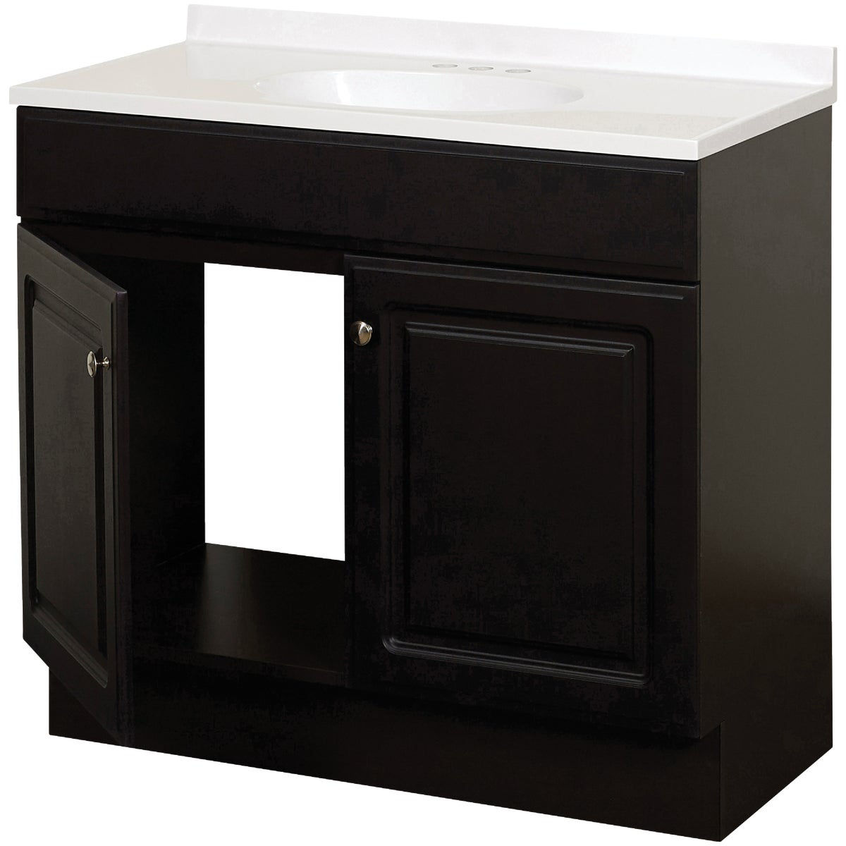 Zenith Zenna Home Espresso 36 In. W x 35 In. H x 18 In. D Vanity with ...