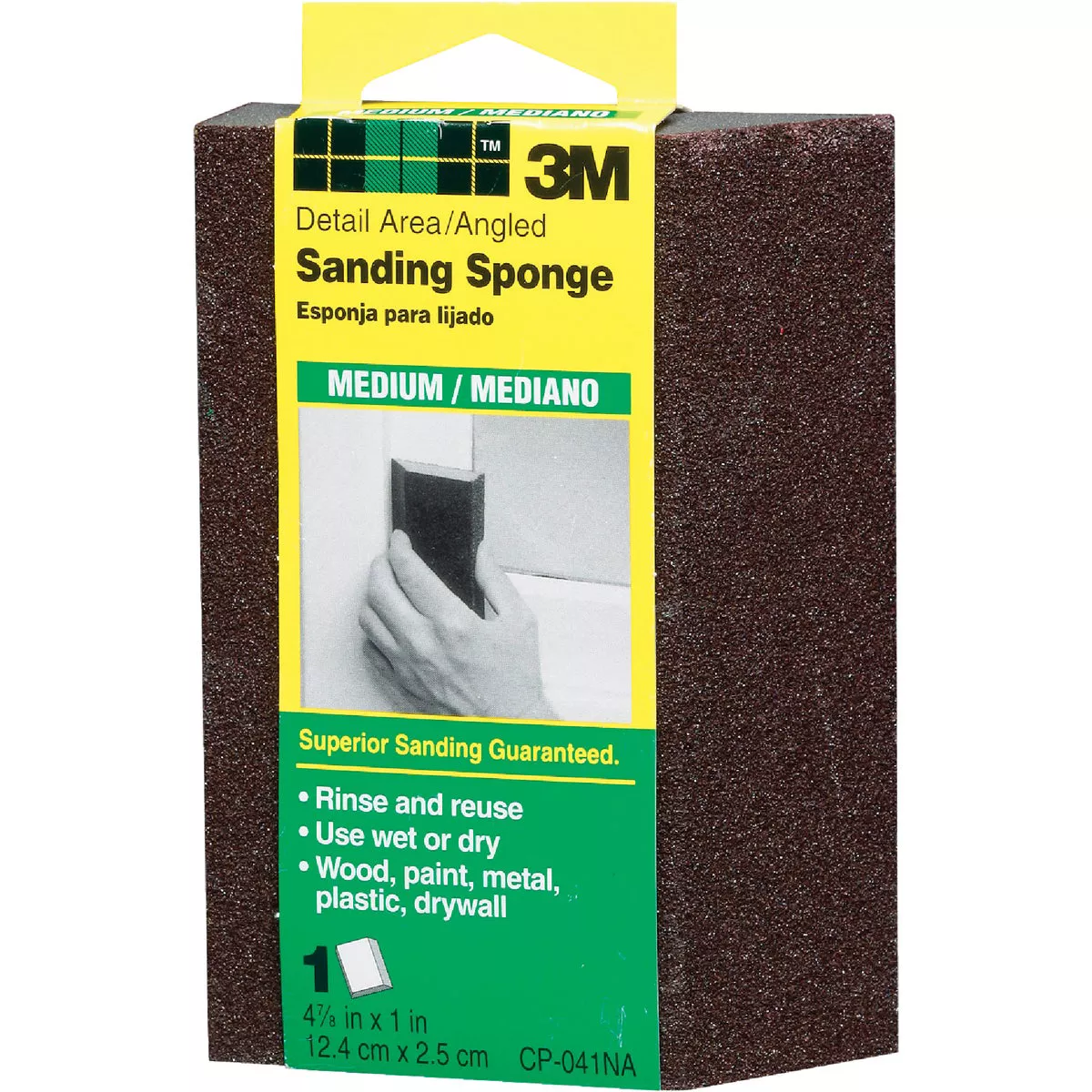 3M 2-7/8 In. x 4-7/8 In. x 1 In. Single Angle Sanding Sponge, Medium | Do it Best