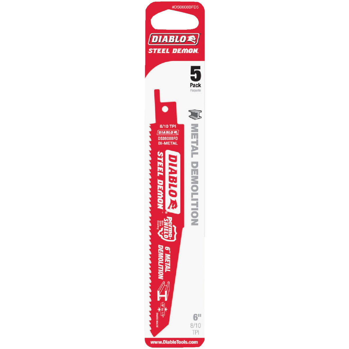 Diablo Steel Demon Bi Metal 6 In 8 10 Tpi Metal Demolition