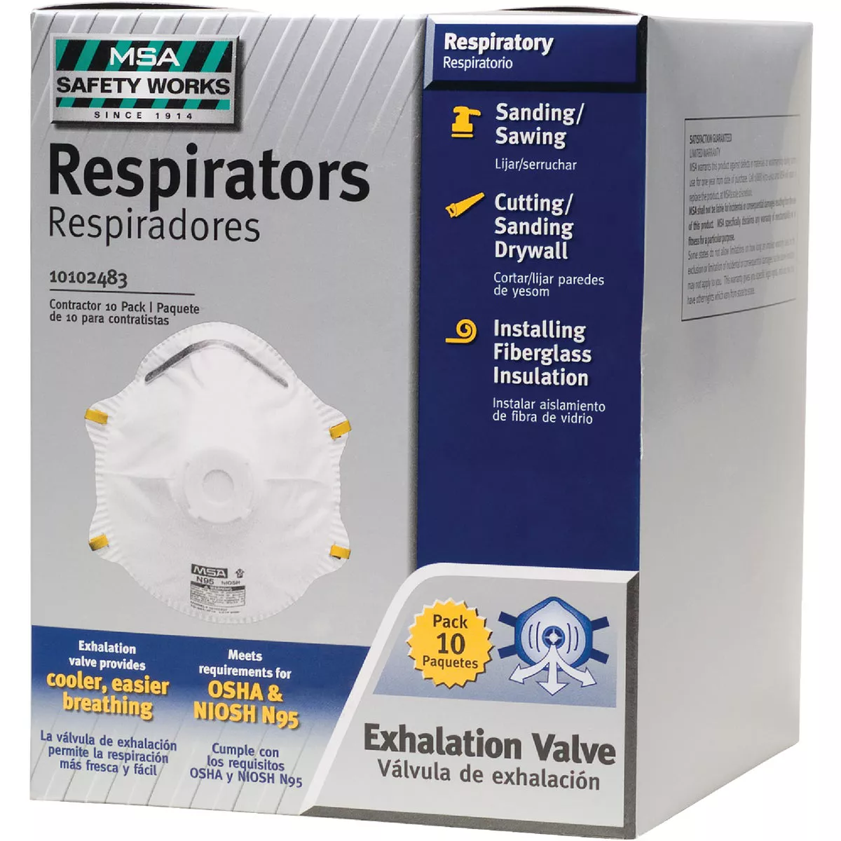 Safety Works N95 Harmful Dust Respirator with Valve (10-Pack) | Do it Best