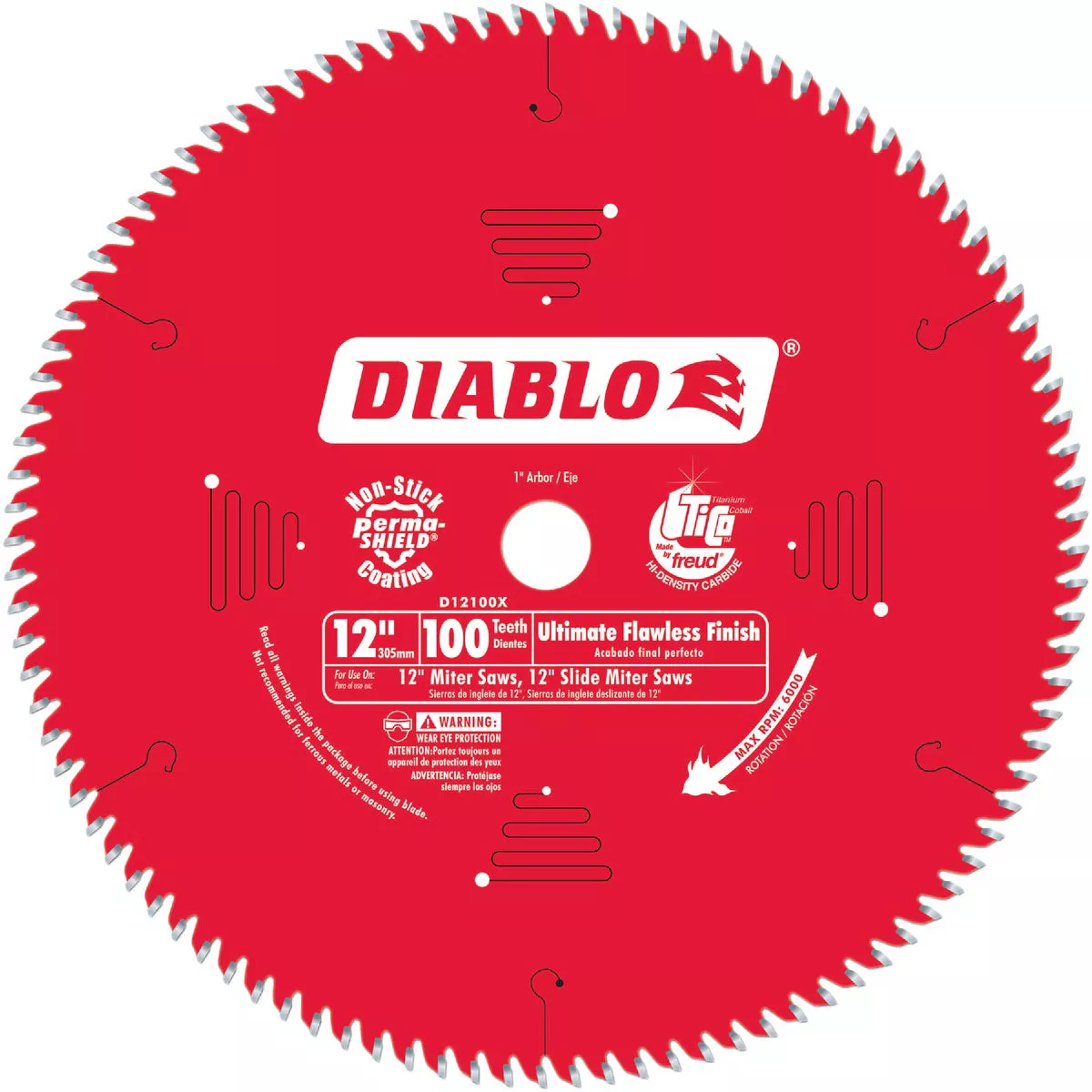 Diablo 12 In. 100-Tooth Ultimate Polish Finish Circular Saw Blade ...