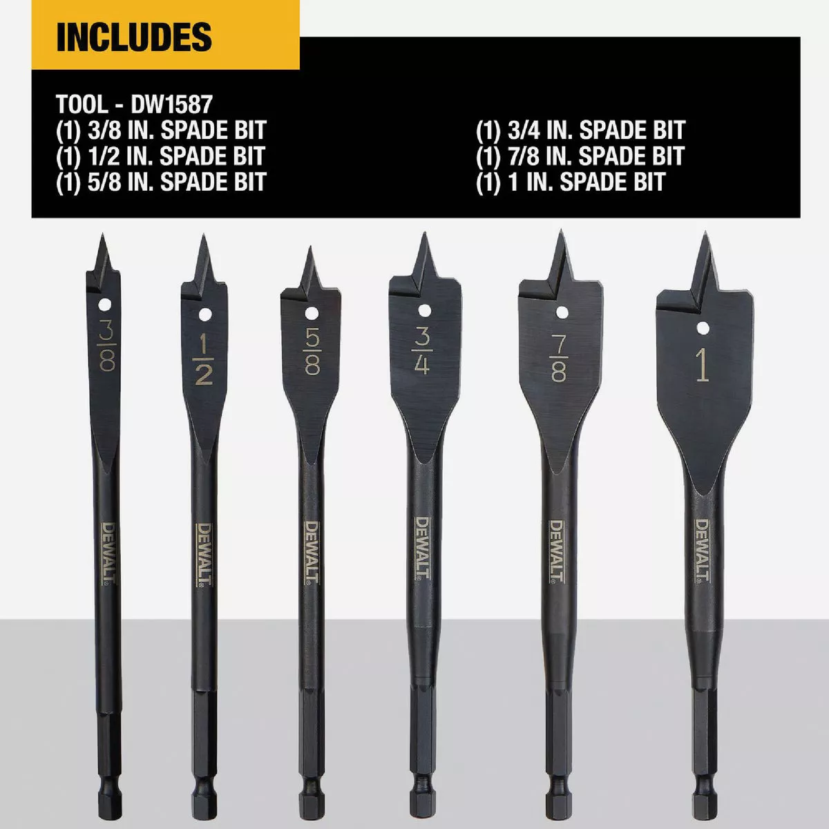DeWalt 6-Piece Heavy-Duty Spade Bit Set | Do it Best