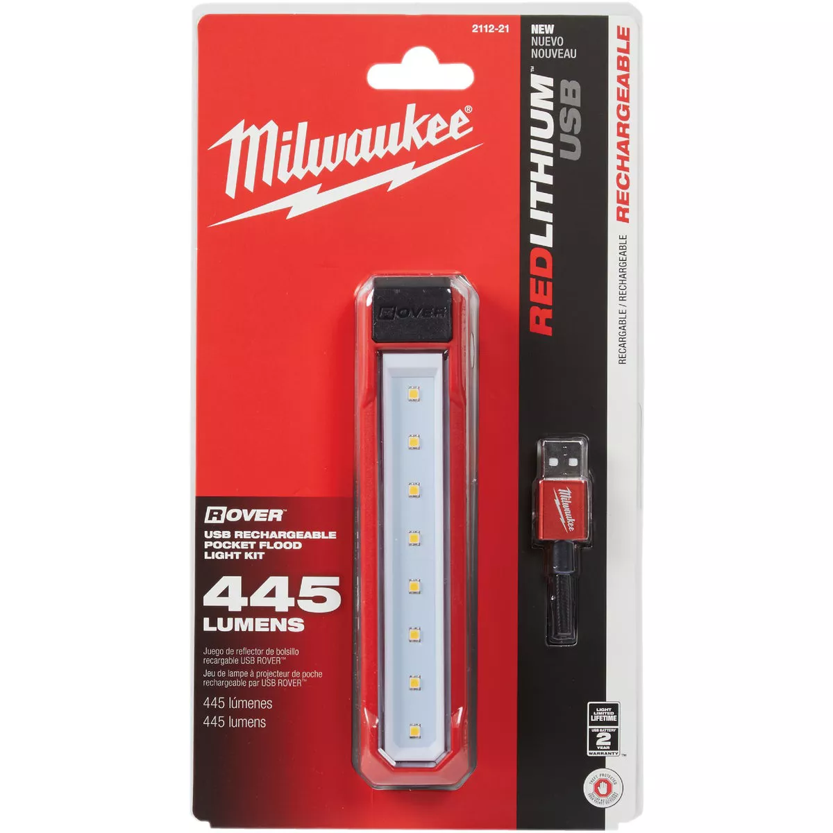 Milwaukee ROVER LED Aluminum REDLITHIUM USB Flood/Rechargeable ...