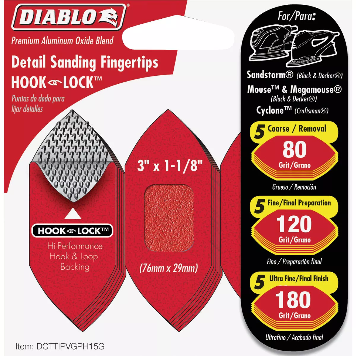 Diablo Detail Fingertips Assorted Grits Mouse Sandpaper | Do it Best