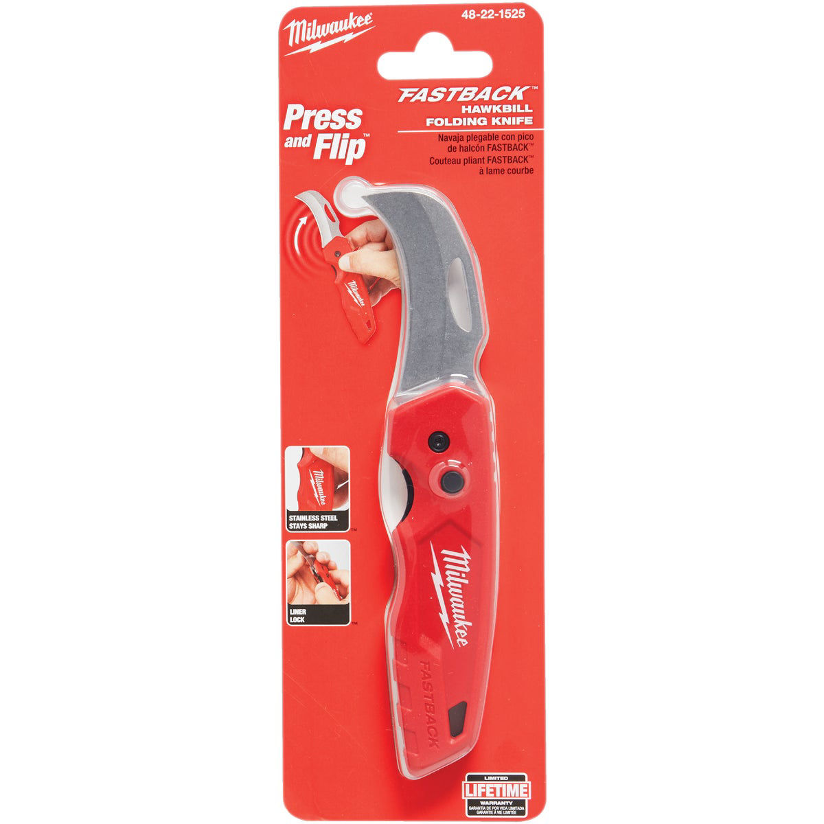 Milwaukee FASTBACK Hawkbill 2-1/4 In. Folding Pocket Knife | Do it Best