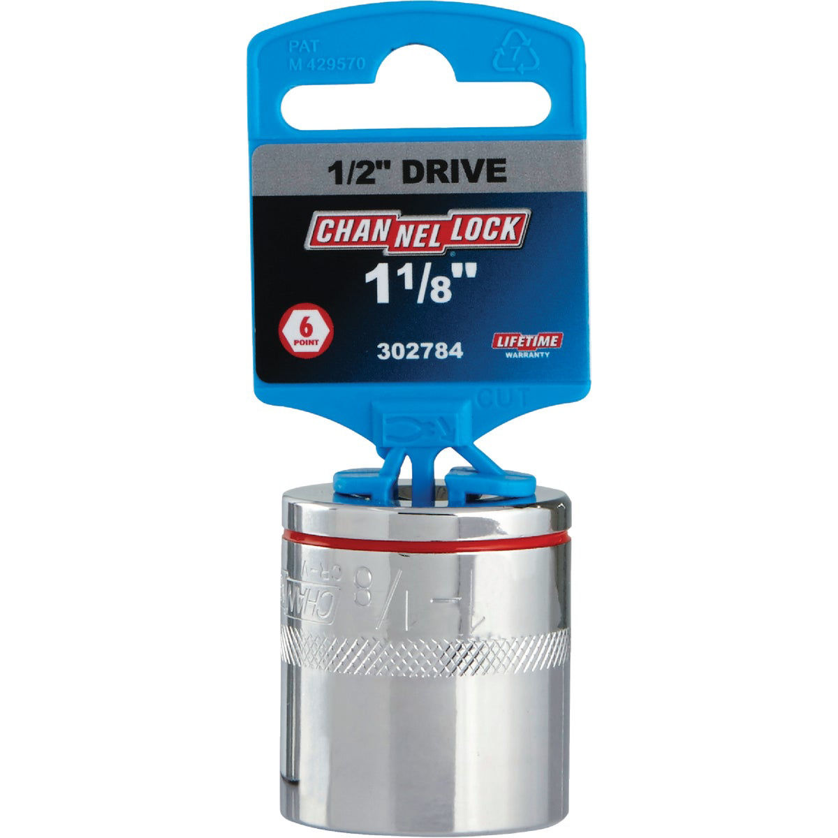 Channellock 1/2 In. Drive 1-1/8 In. 6-Point Shallow Standard Socket ...