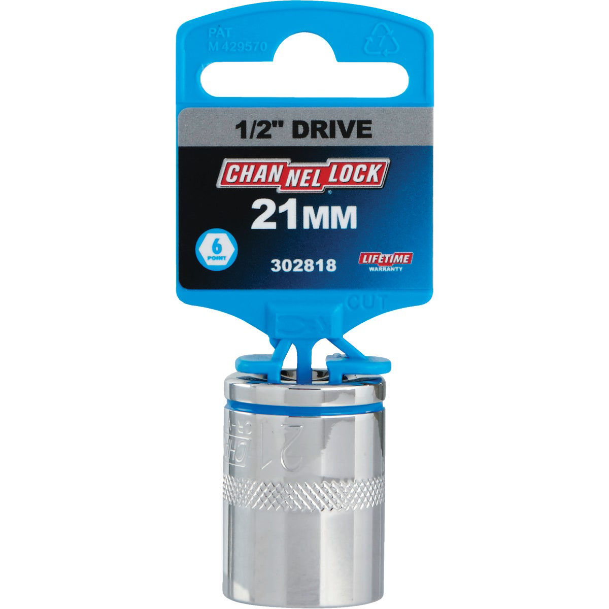 Channellock 1/2 In. Drive 21 mm 6-Point Shallow Metric Socket | Do it Best