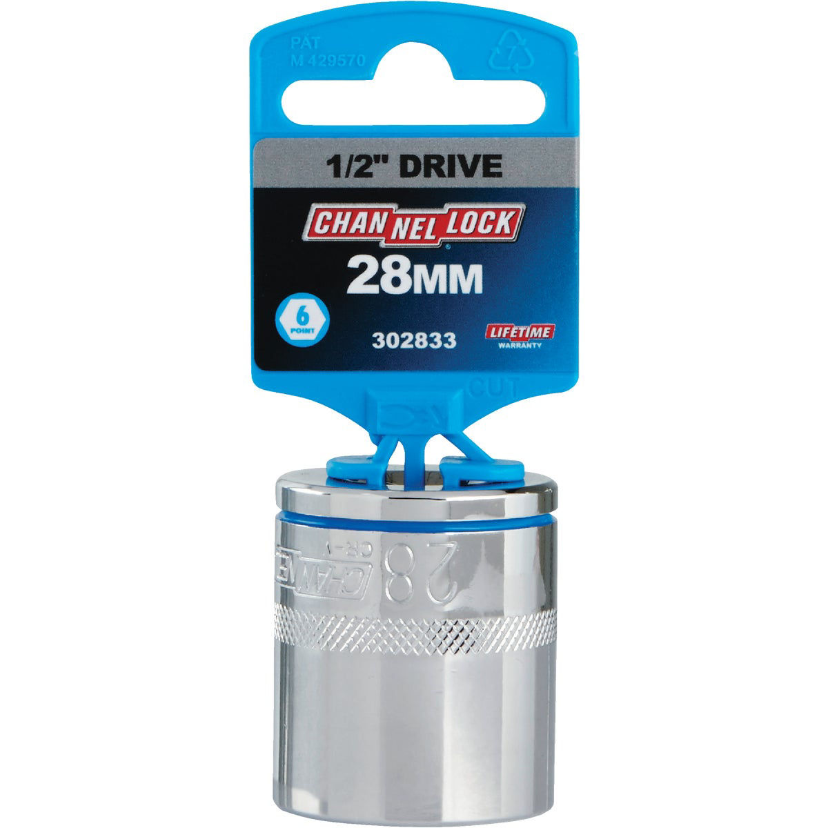 Channellock 1/2 In. Drive 28 mm 6-Point Shallow Metric Socket | Do it Best