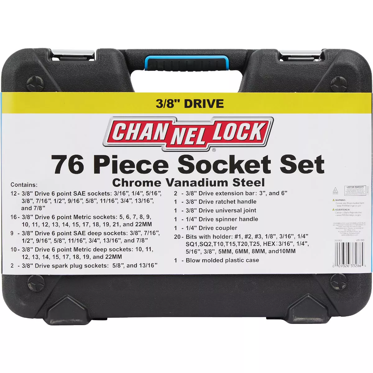 Channellock Standard/Metric 3/8 In. Drive 6-Point Combination Ratchet ...