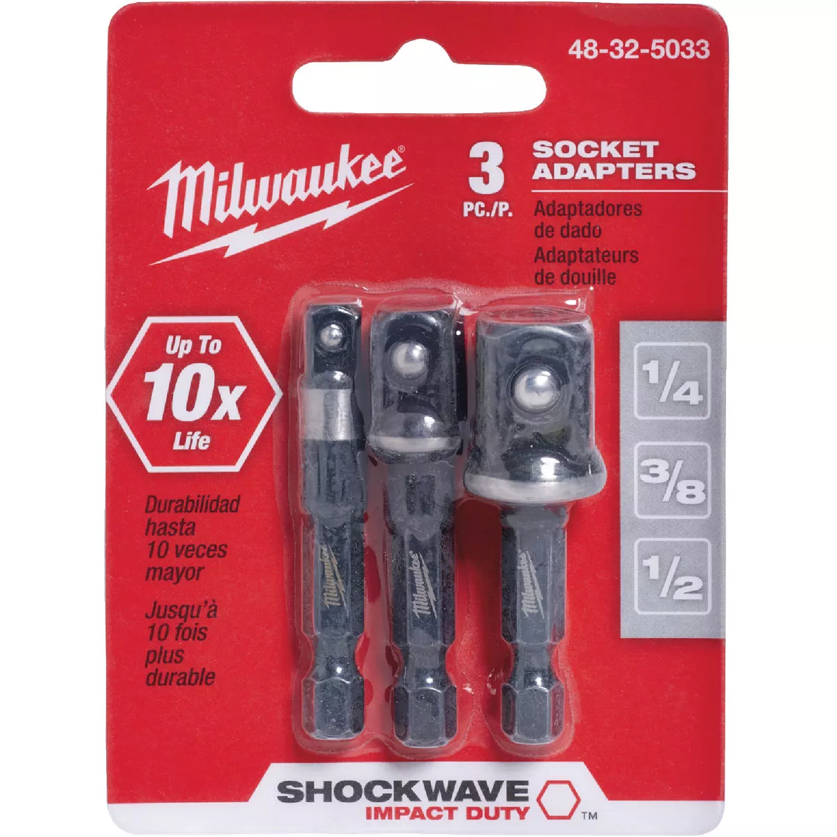 Milwaukee SHOCKWAVE Socket Adapter Set, 3 Piece | Do it Best