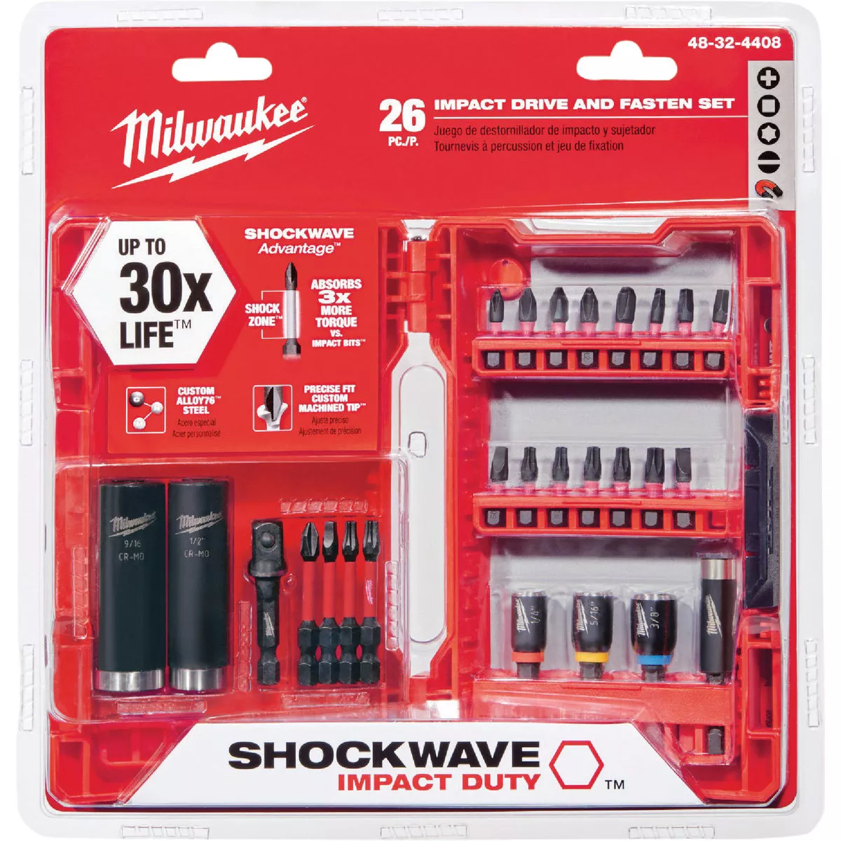 Milwaukee SHOCKWAVE Impact Screwdriver Bit Set (26-Piece) | Do it Best