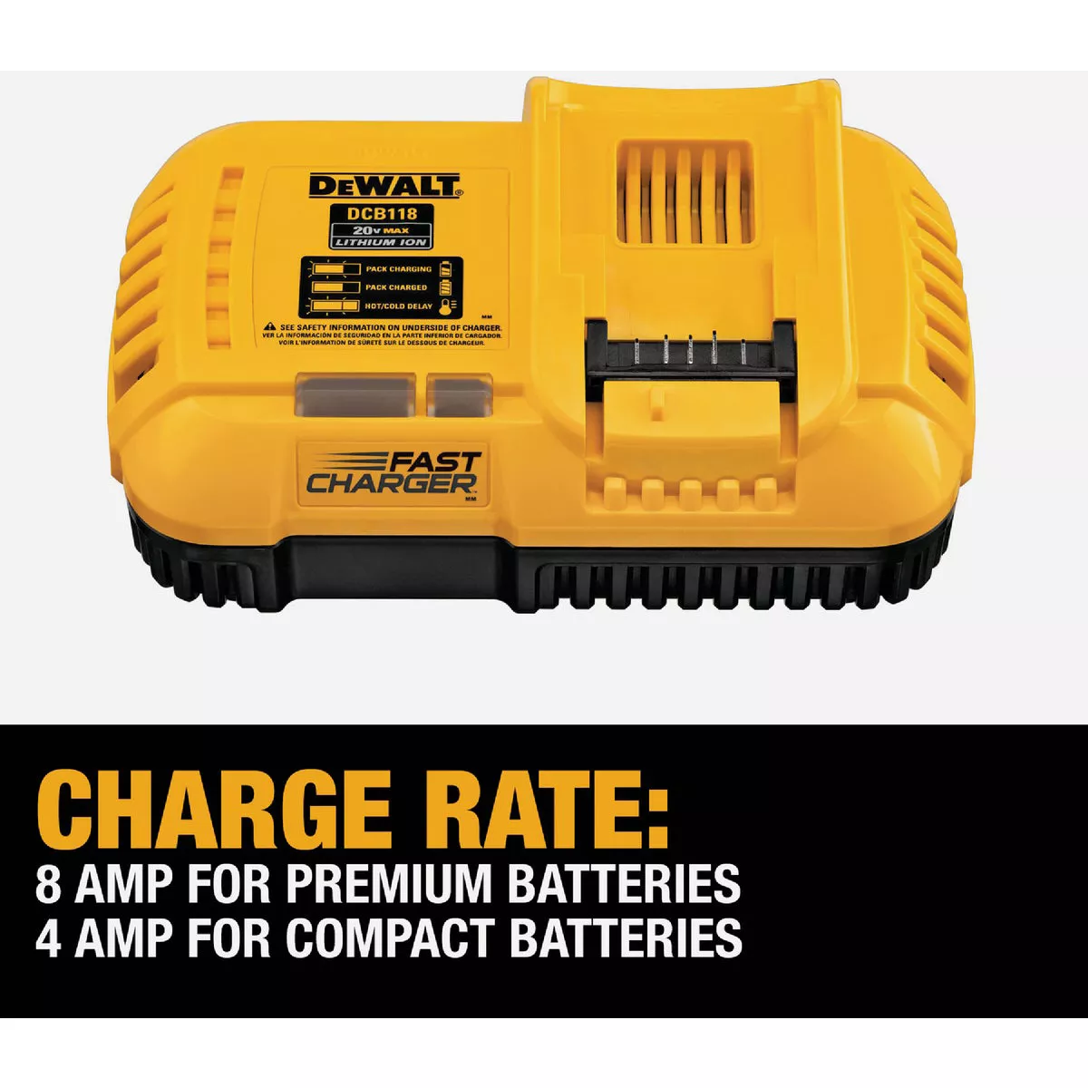 DEWALT 20V/60V MAX Lithium-Ion 8A Fan Cooled Fast Battery Charger | Do it Best