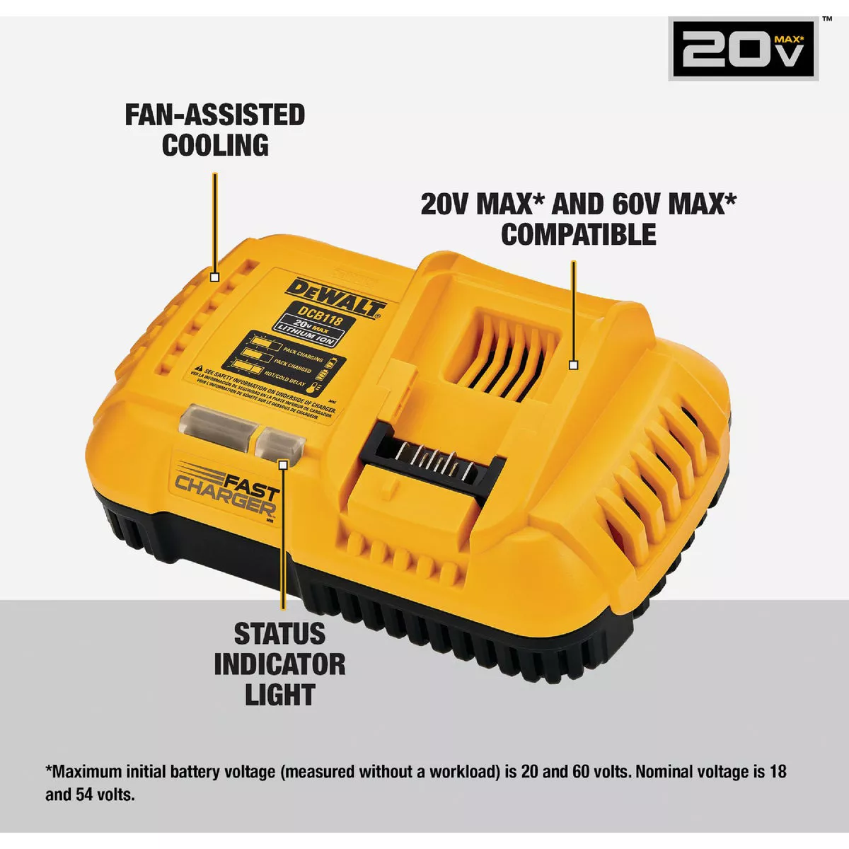 DEWALT 20V/60V MAX Lithium-Ion 8A Fan Cooled Fast Battery Charger | Do it Best