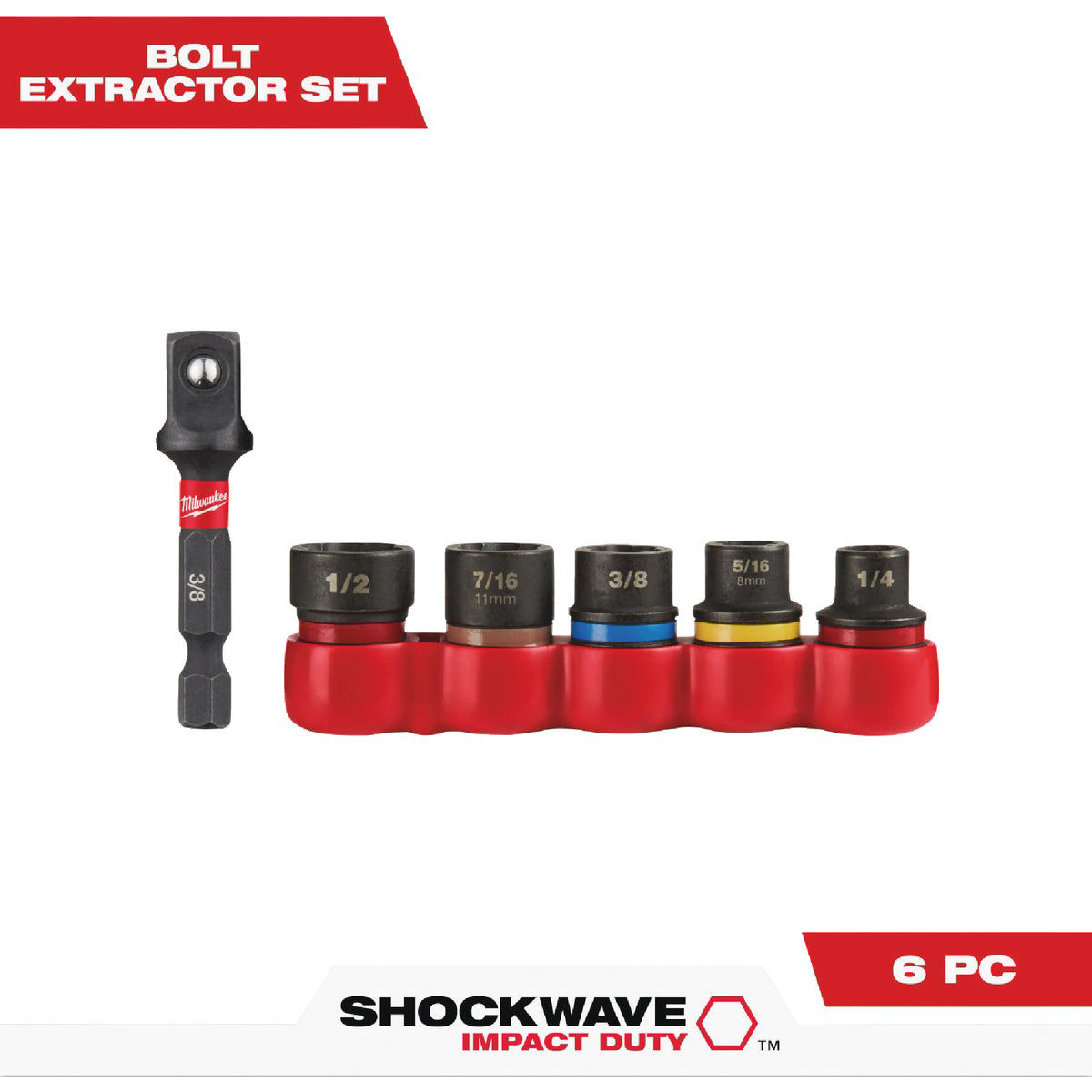 Milwaukee SHOCKWAVE 6-Piece Impact Duty Bolt Extractor Set | Do it Best