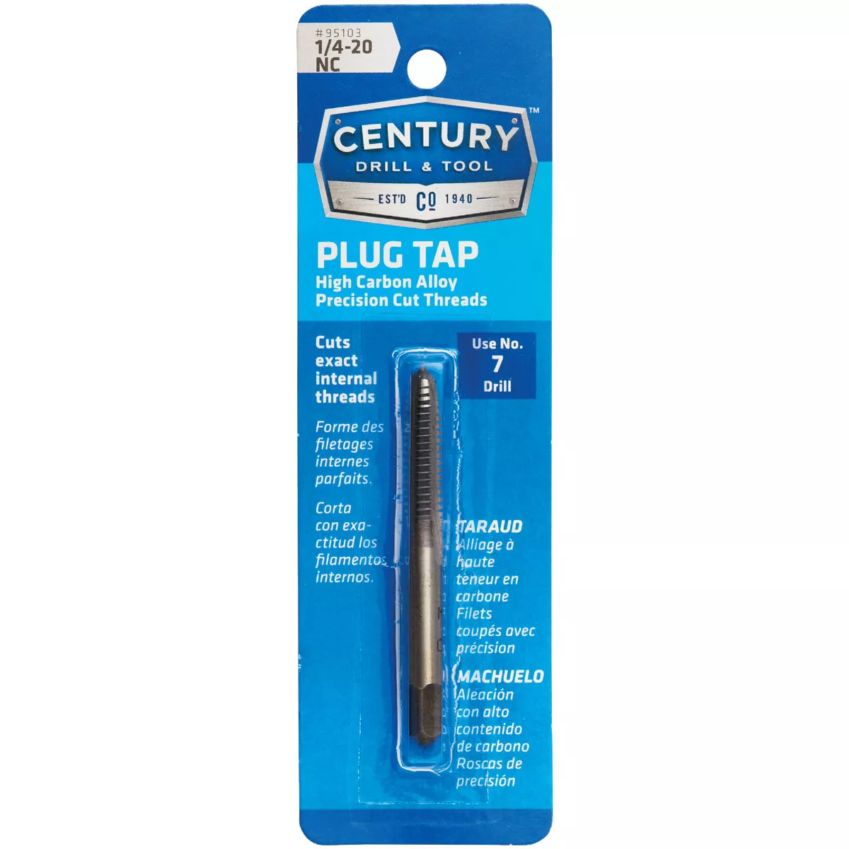 Century Drill & Tool 1/4-20 Carbon Steel National Course Tap-Plug | Do ...