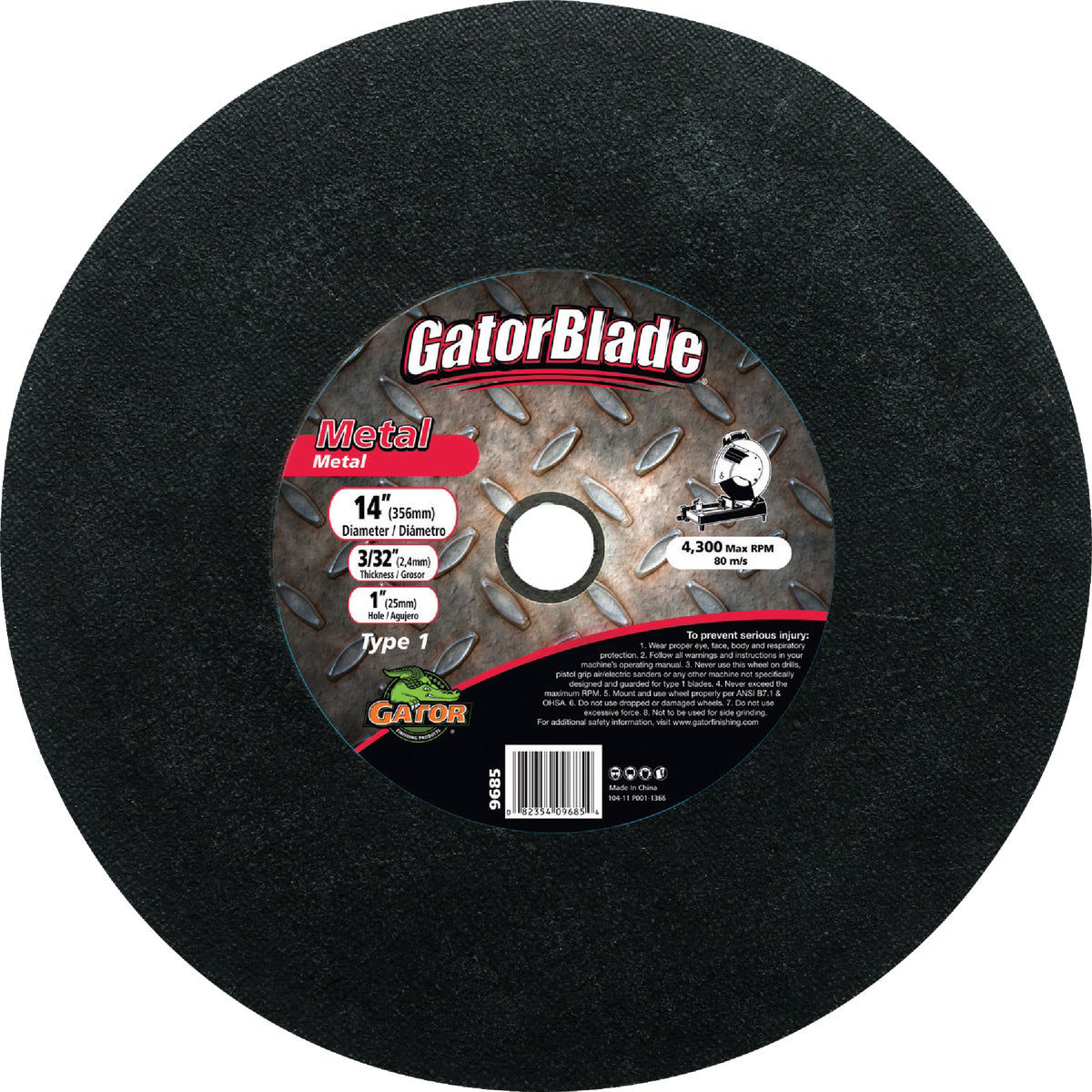 Gator Blade Type 1 12 In. x 3/32 In. x 1 In. Metal Cut-Off Wheel | Do ...